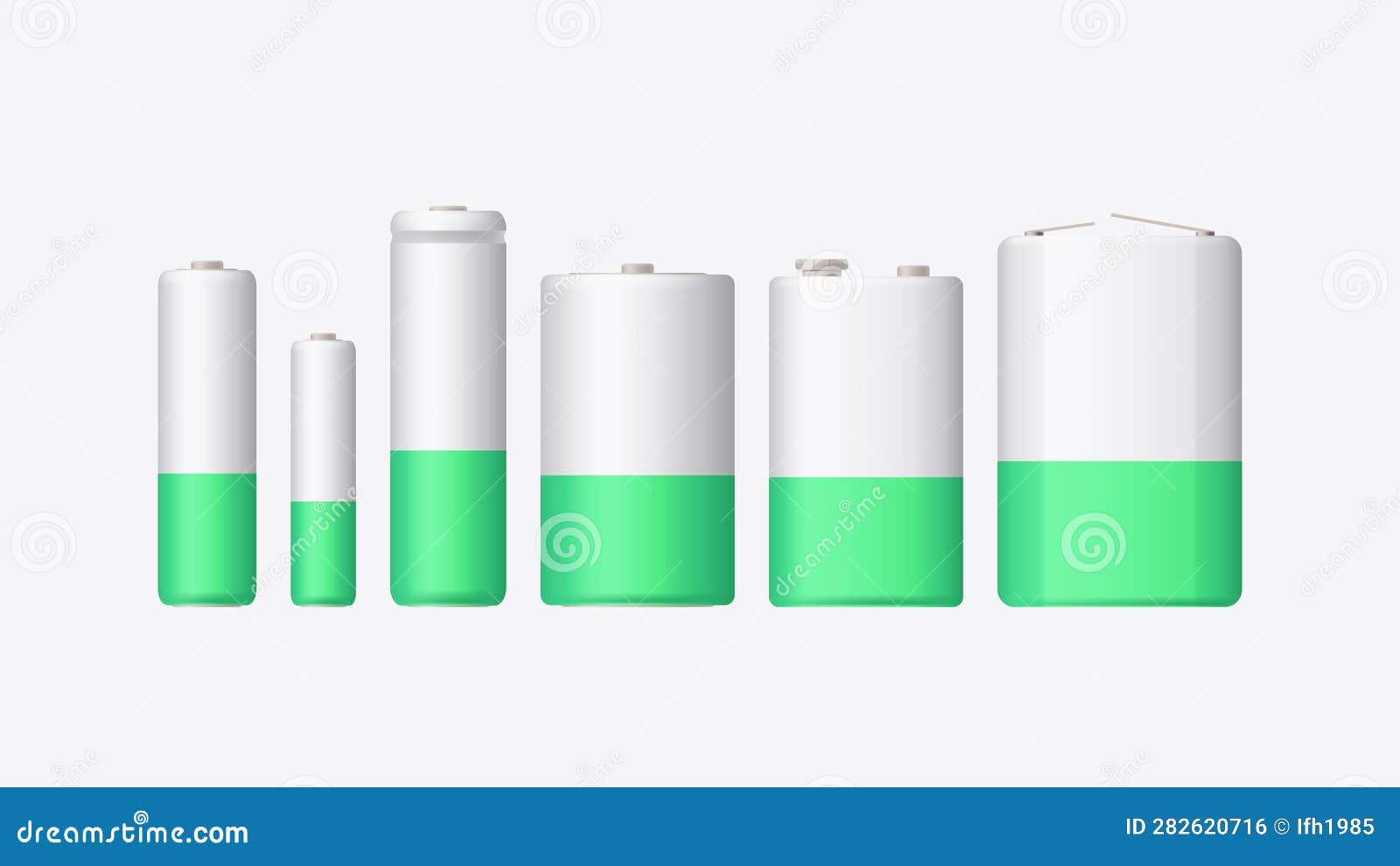 Two Types Of Batteries In Black And Pink Colors. One Cylindrical And ...