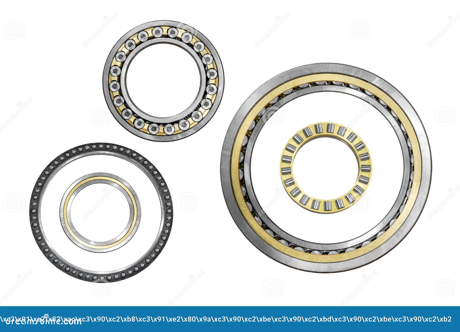 Various Bearings Isolated on a White Background Stock Photo - Image of ...