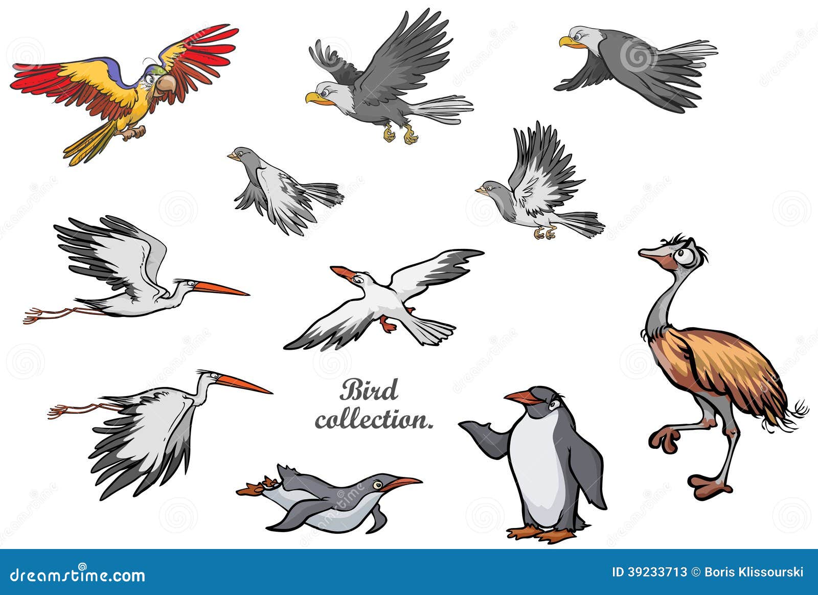 Various Birds Cartoon Vector Illustration 14 | CartoonDealer.com #296767941