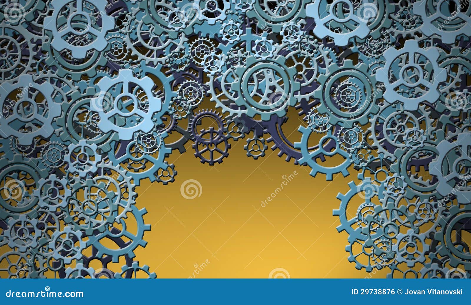 Various Blue Cogs stock illustration. Illustration of contemporary ...