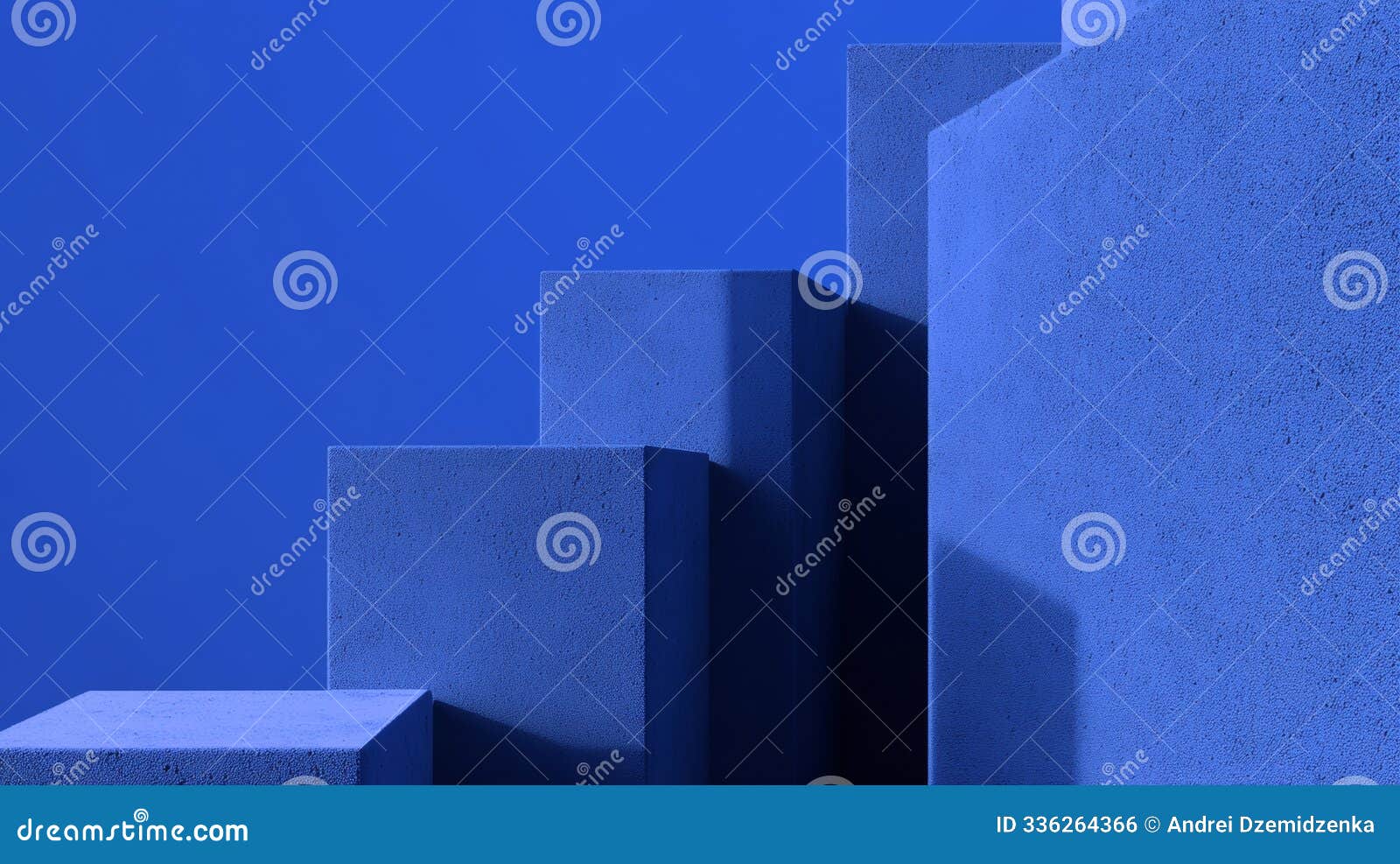 Various Blue 3D Shapes Form an Abstract Background for a Business. 3D ...
