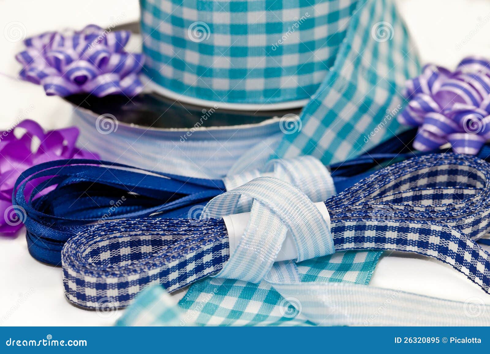 Various blue ribbons stock image. Image of christmas - 26320895