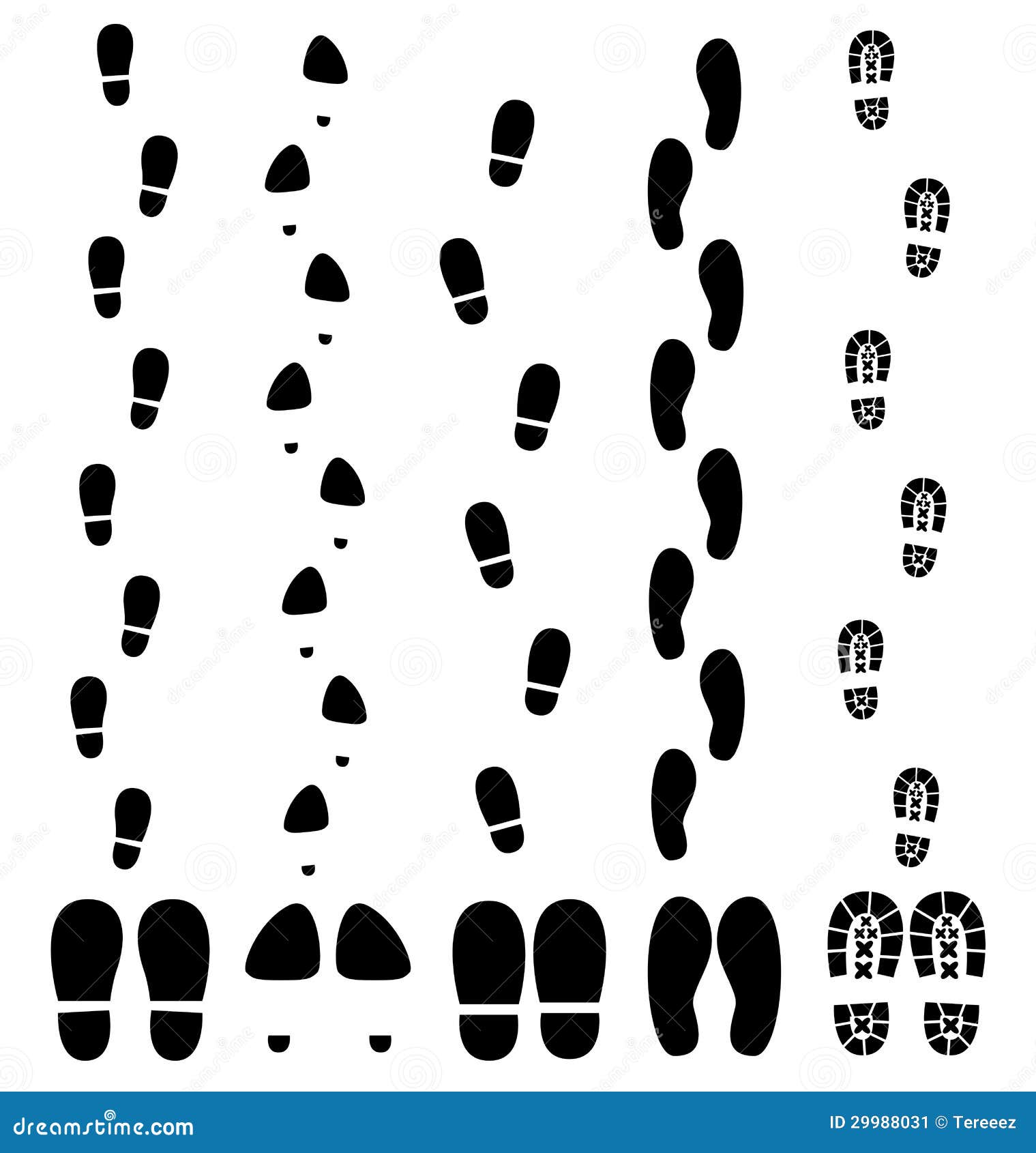 Footsteps stock vector. Illustration of black, criminality - 29988031
