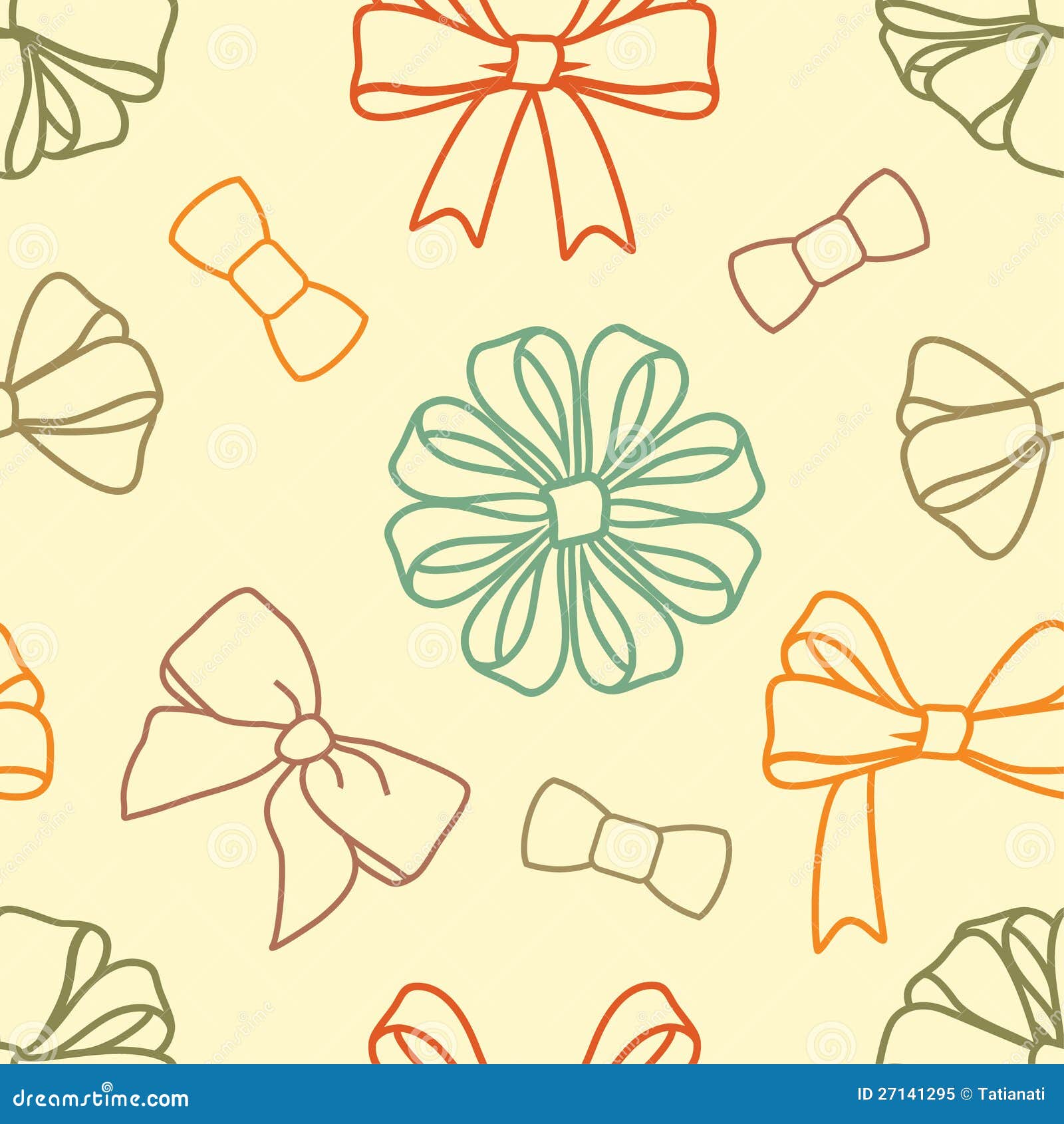 Various-bows-pattern stock vector. Illustration of holiday - 27141295