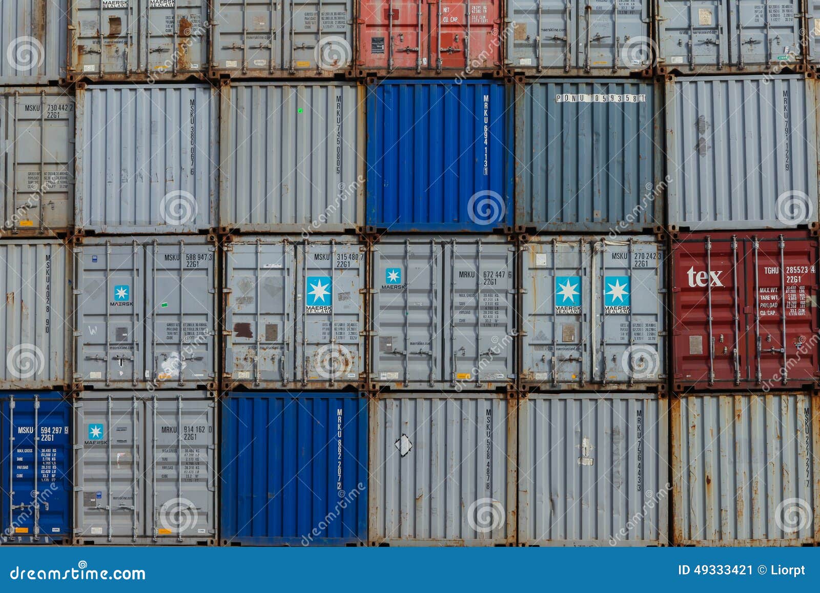 Various Brands and Colors of Shipping Containers Editorial Photo ...
