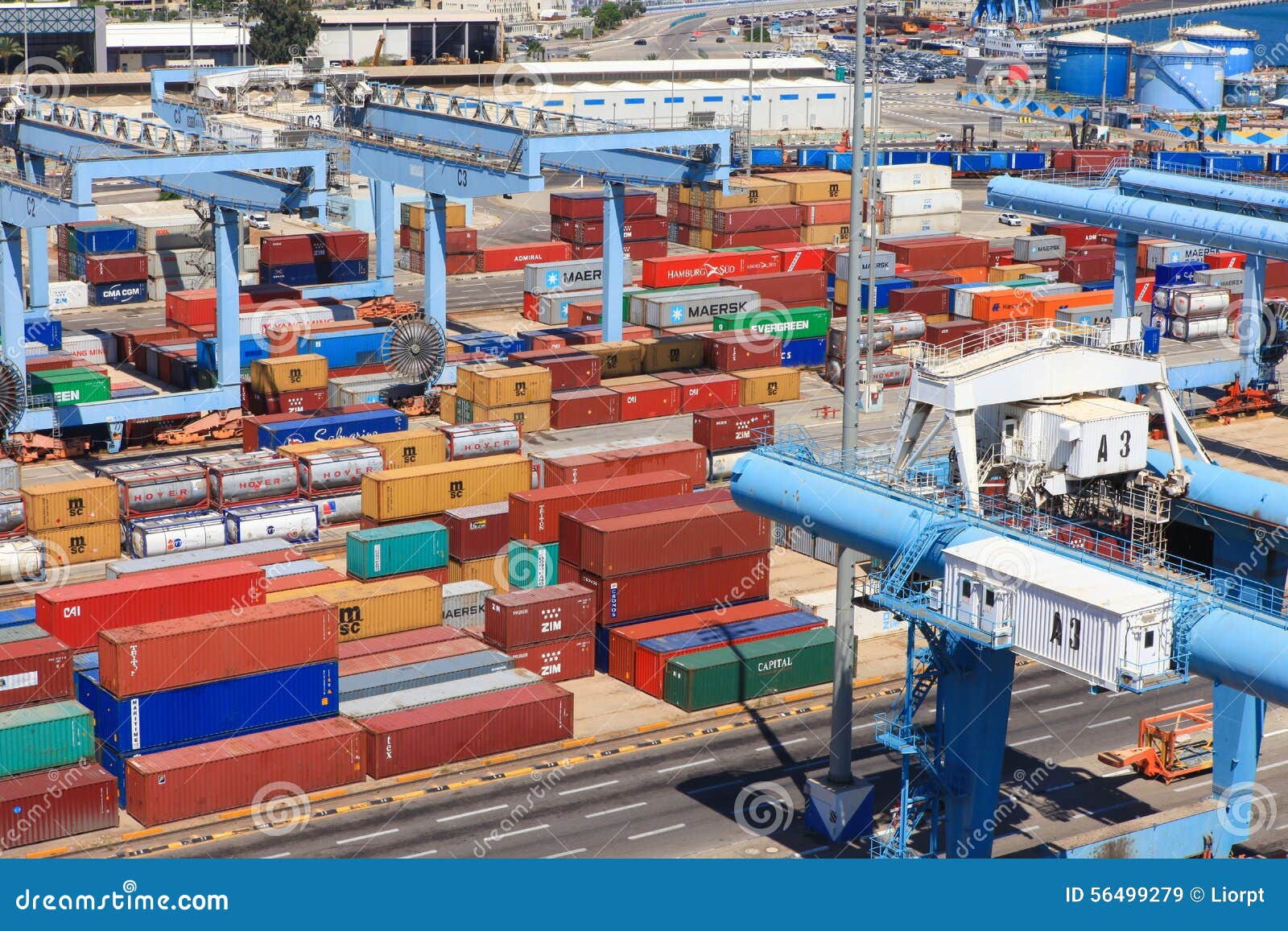 Various Brands and Colors of Shipping Containers Editorial Stock Image ...