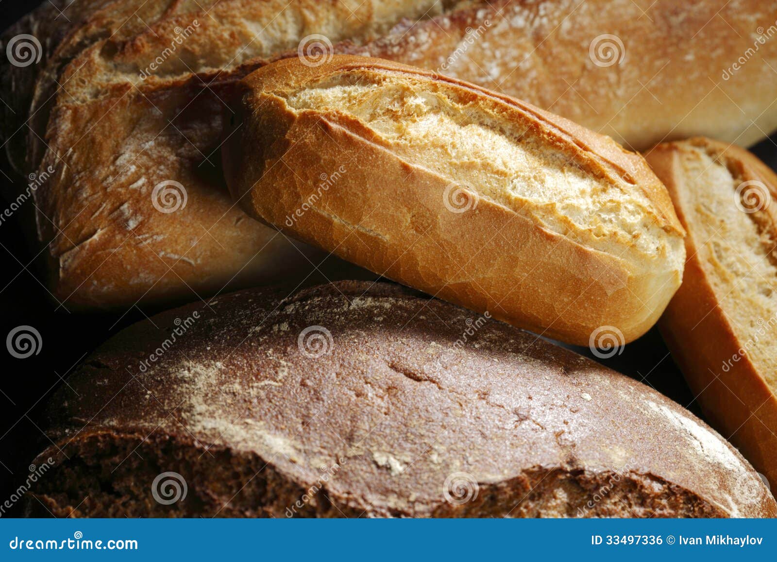 Various bread background stock photo. Image of wheaten - 33497336