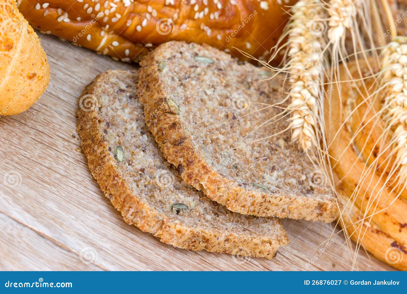 Various Bread and Pastry on the Table Stock Image - Image of delicious ...