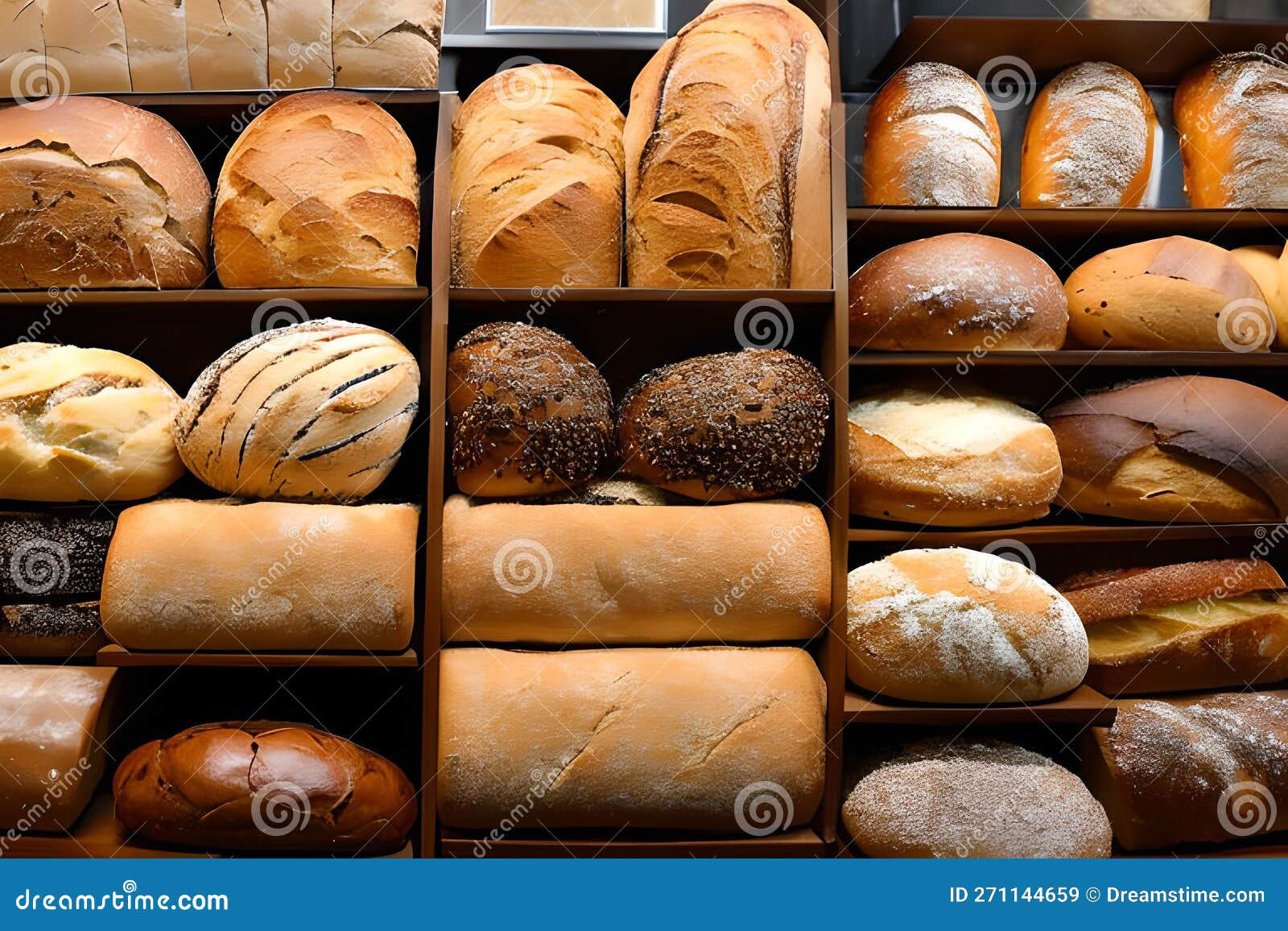 Various Bread Selling at the Display Bakery Shop Shelf Stock Image ...