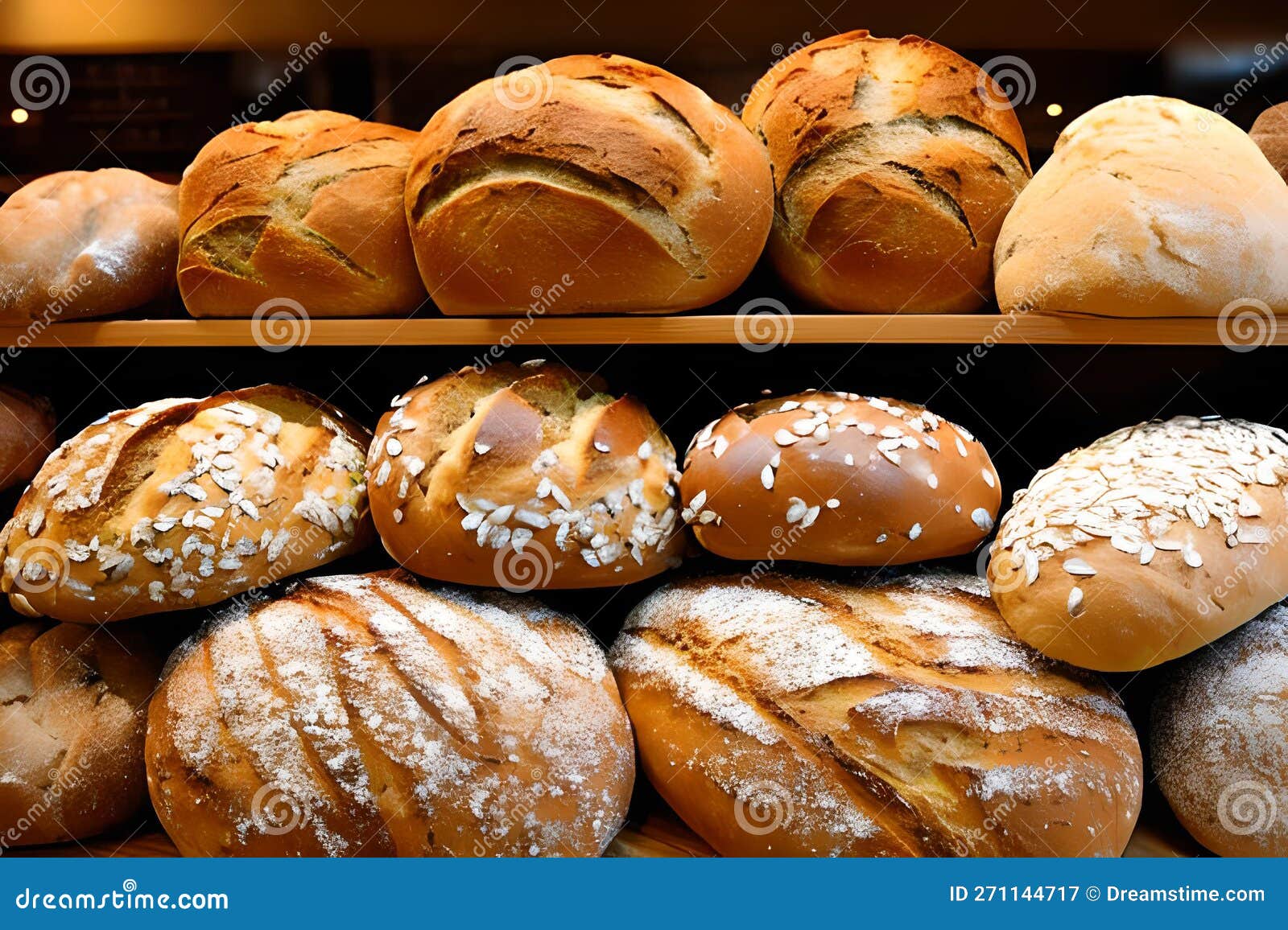 Various Bread Selling at the Display Bakery Shop Shelf Stock ...