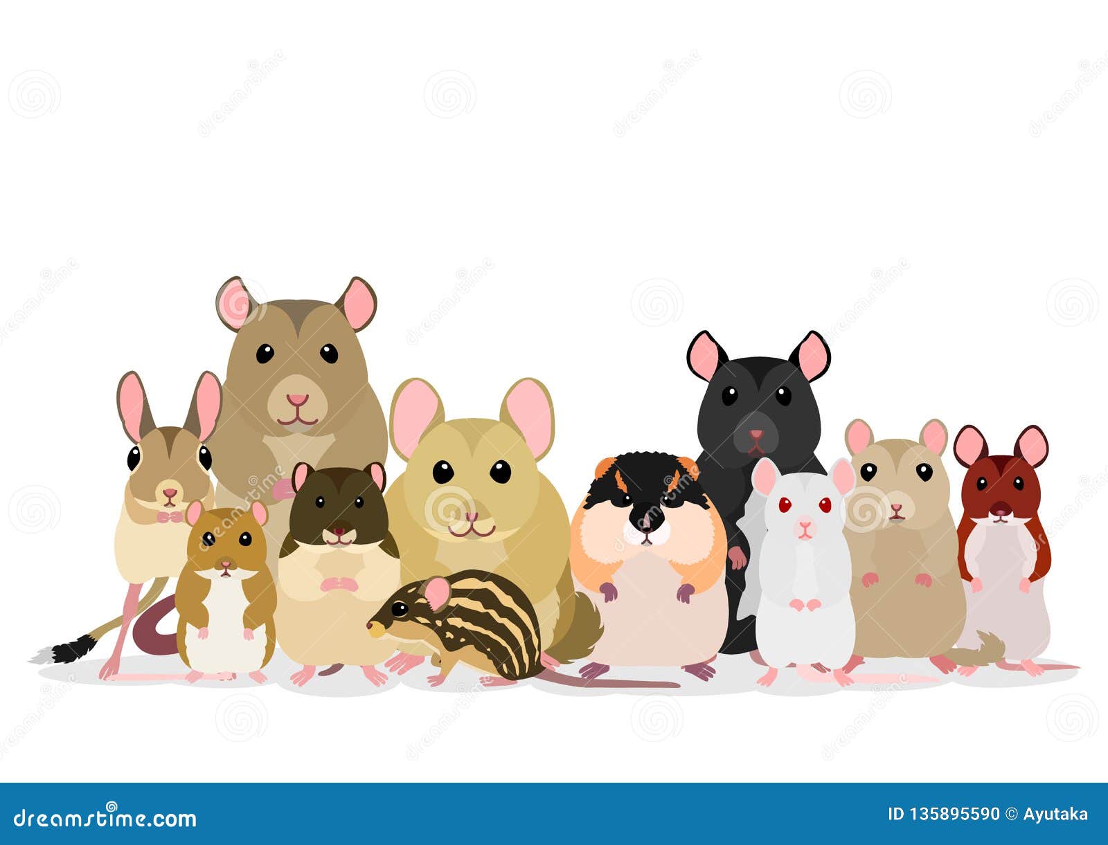 Lemming Standing On A White Background Cartoon Vector | CartoonDealer ...