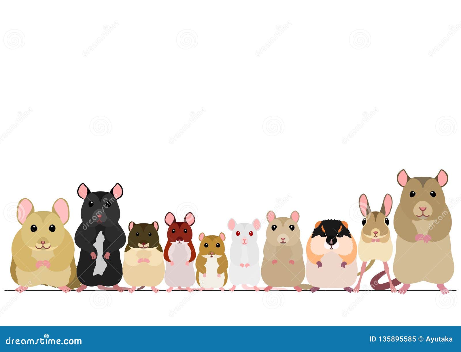 Various Breeds Of Cattle Border Vector Illustration | CartoonDealer.com ...