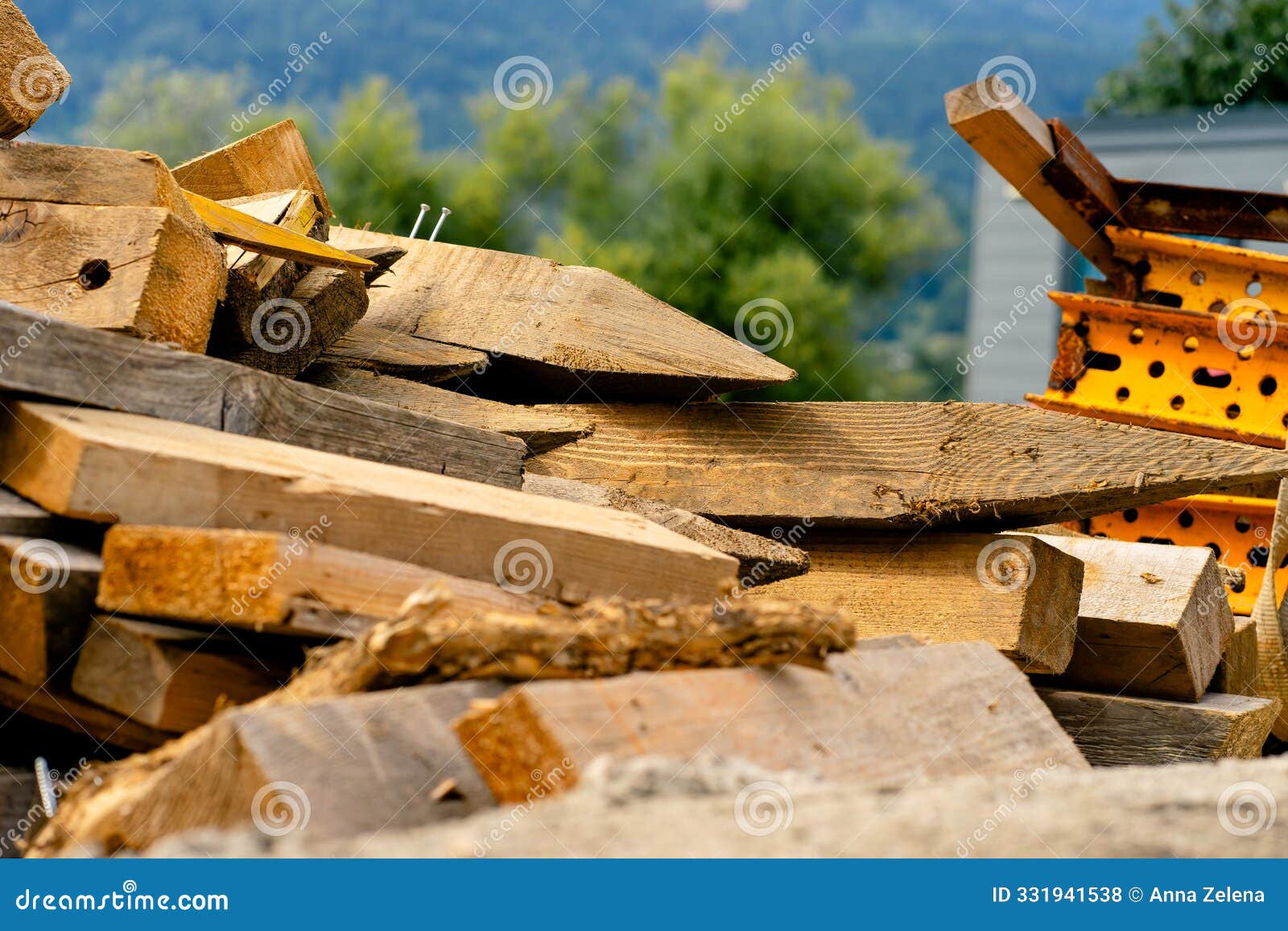 Various Building Materials and Fixtures Near a House Under Construction ...