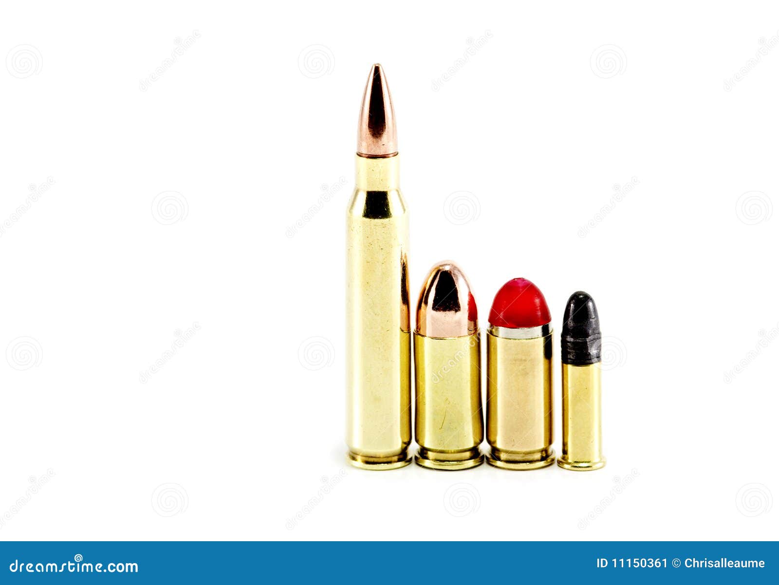 Various bullets lined up stock image. Image of macro - 11150361
