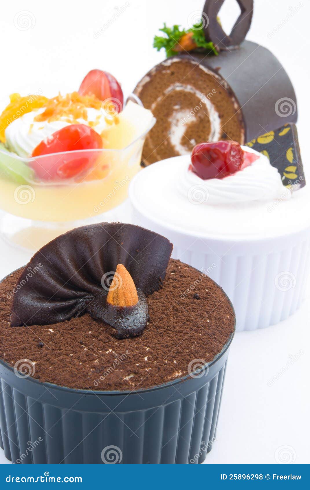 Various of cakes stock photo. Image of sweet, dessert - 25896298