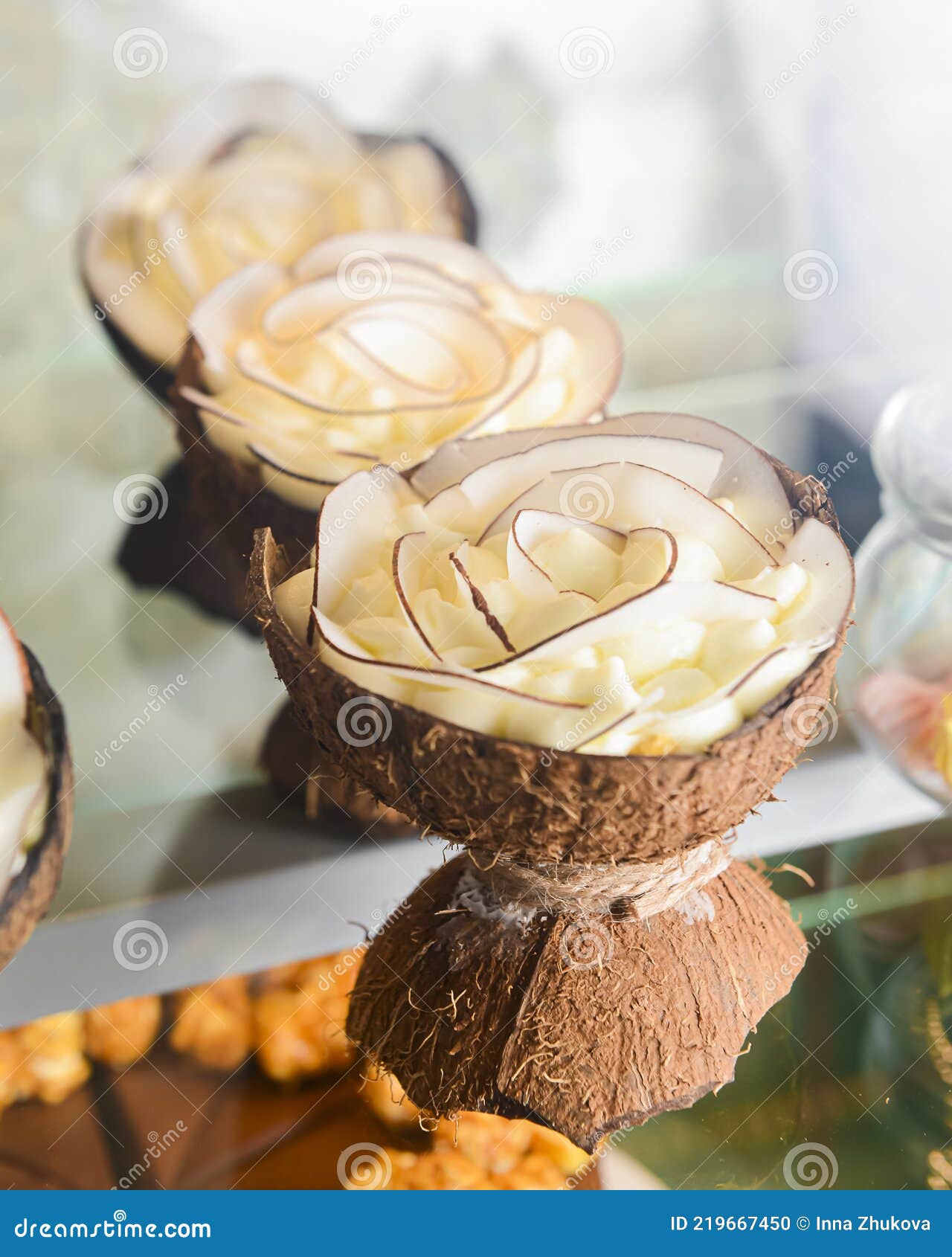 Various Cakes with Icing and Desserts in Refrigerated Bakery Case ...