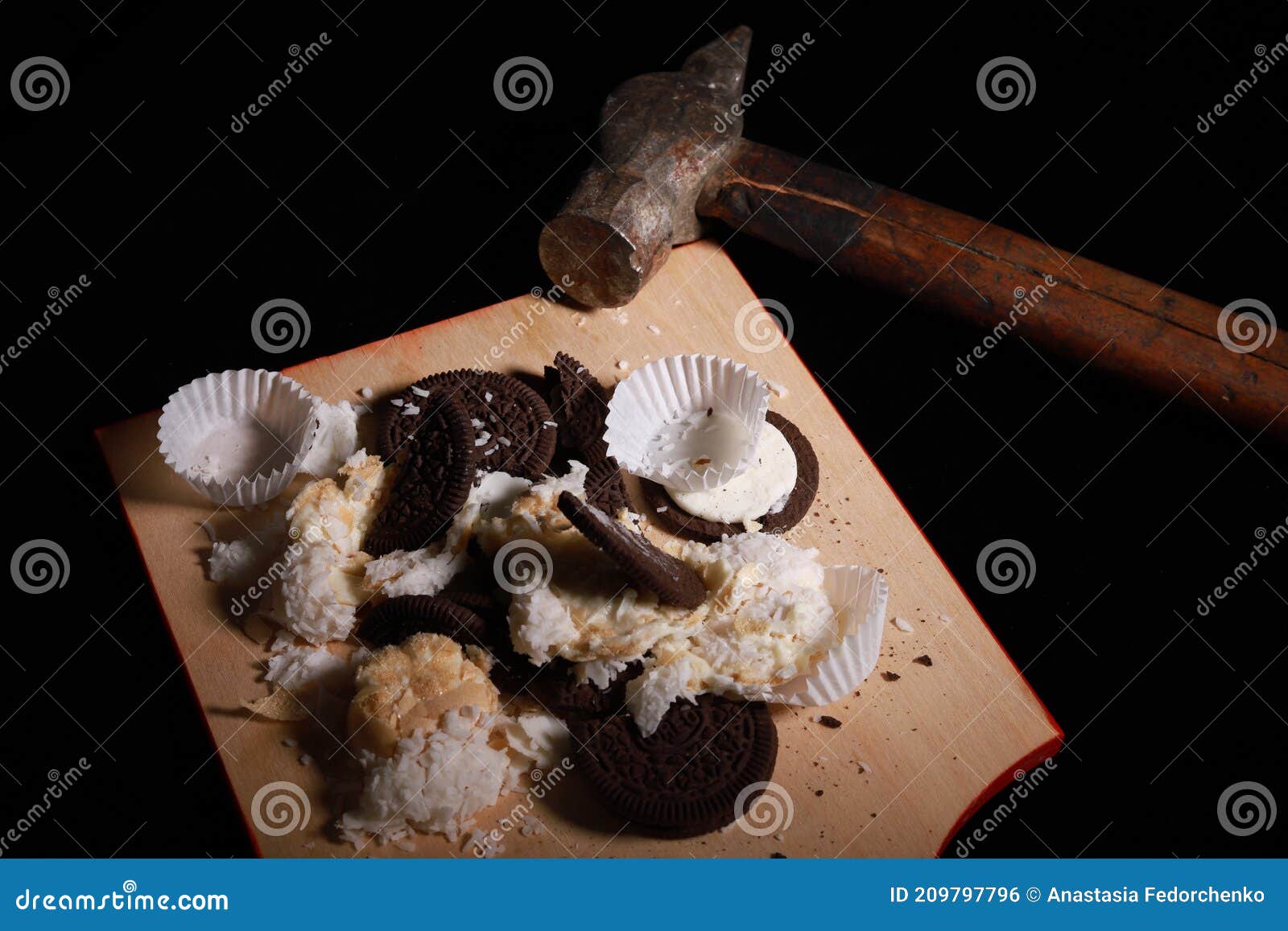 Candy Mess: Various Candies are Scattered Stock Photo - Image of plot ...
