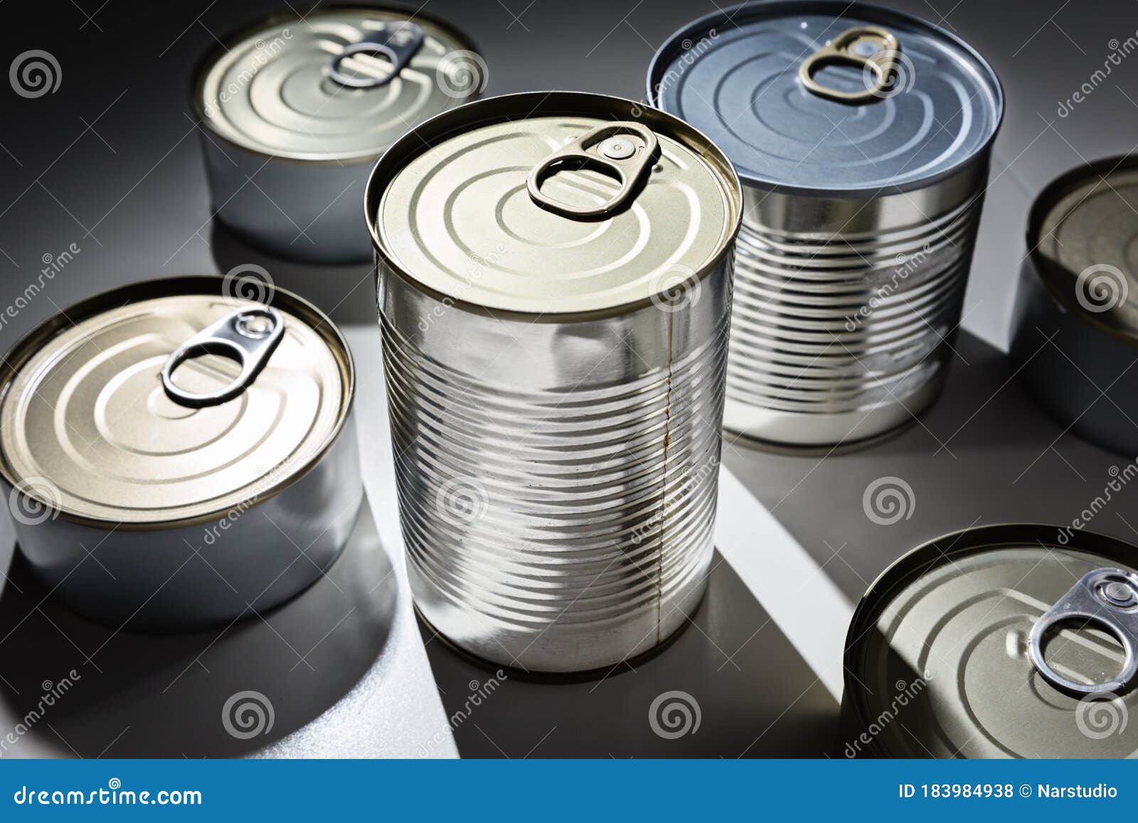 Various canned goods. stock photo. Image of conserve - 183984938