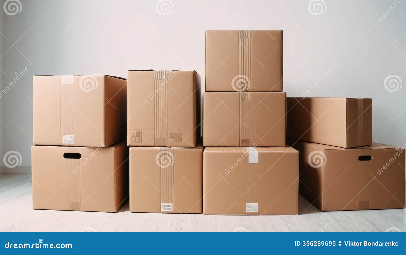 Various Cardboard Boxes for Delivery Isolated on White Stock Image ...
