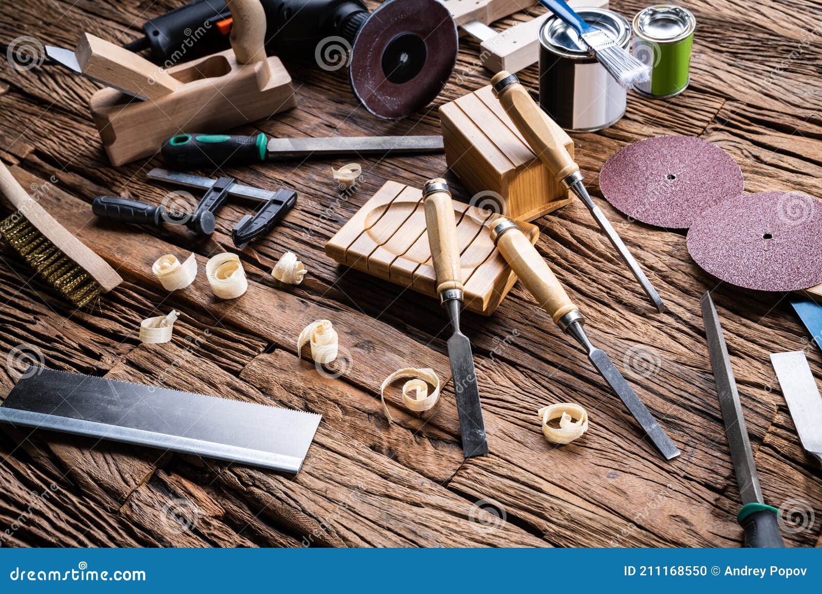 Various Carpenter Tools stock photo. Image of timber - 211168550