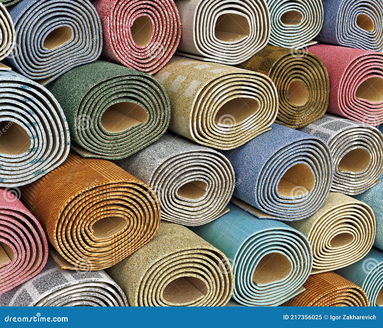 The Carpet Rolls In Stall Of Al Souk Al Kabir Old Market In Dubai, UAE ...