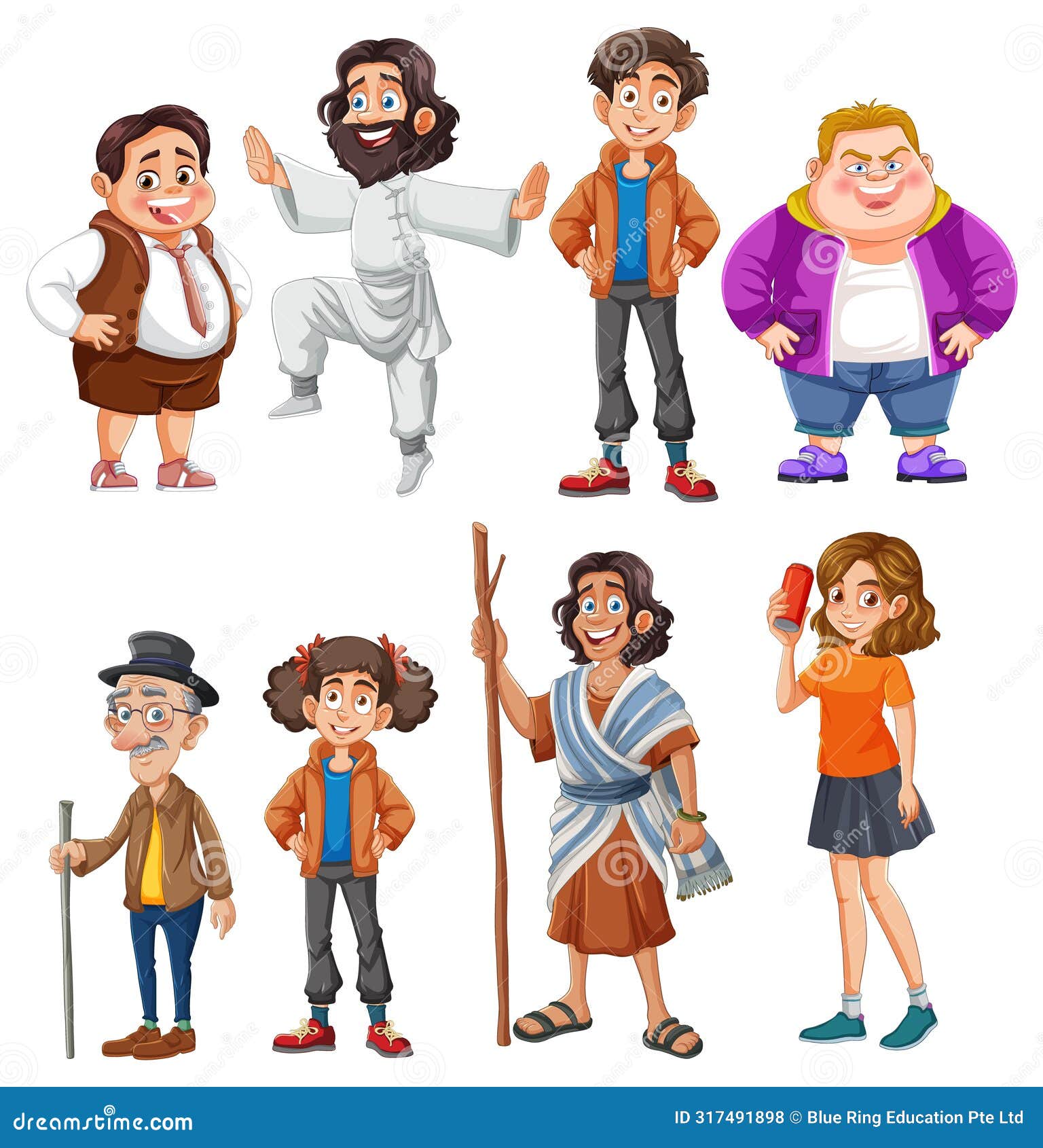 Various cartoon people stock vector. Illustration of female - 317491898