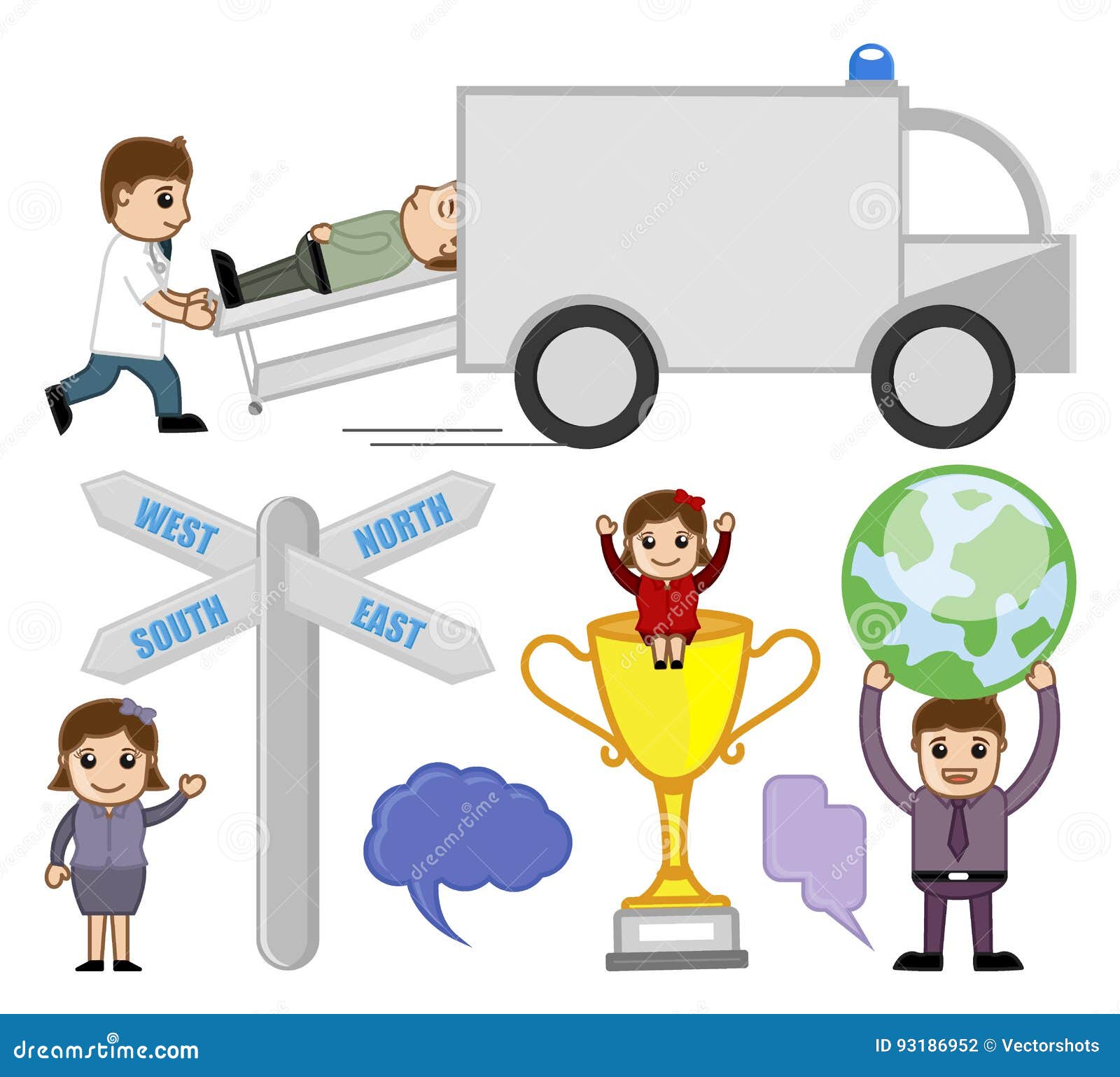 Various Cartoon Vector Concepts Set | CartoonDealer.com #93186952 Various Cartoon Vector Concepts Set | CartoonDealer.com #93186952