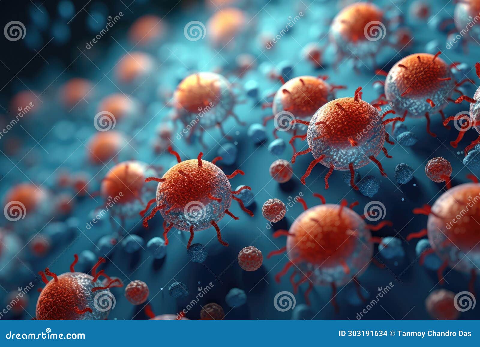 Various Cell 3D Illustration a 3D Microscope View Ai Generated Stock ...