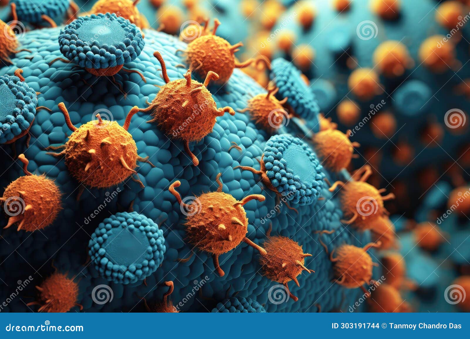 Various Cell 3D Illustration a 3D Microscope View Ai Generated Stock ...