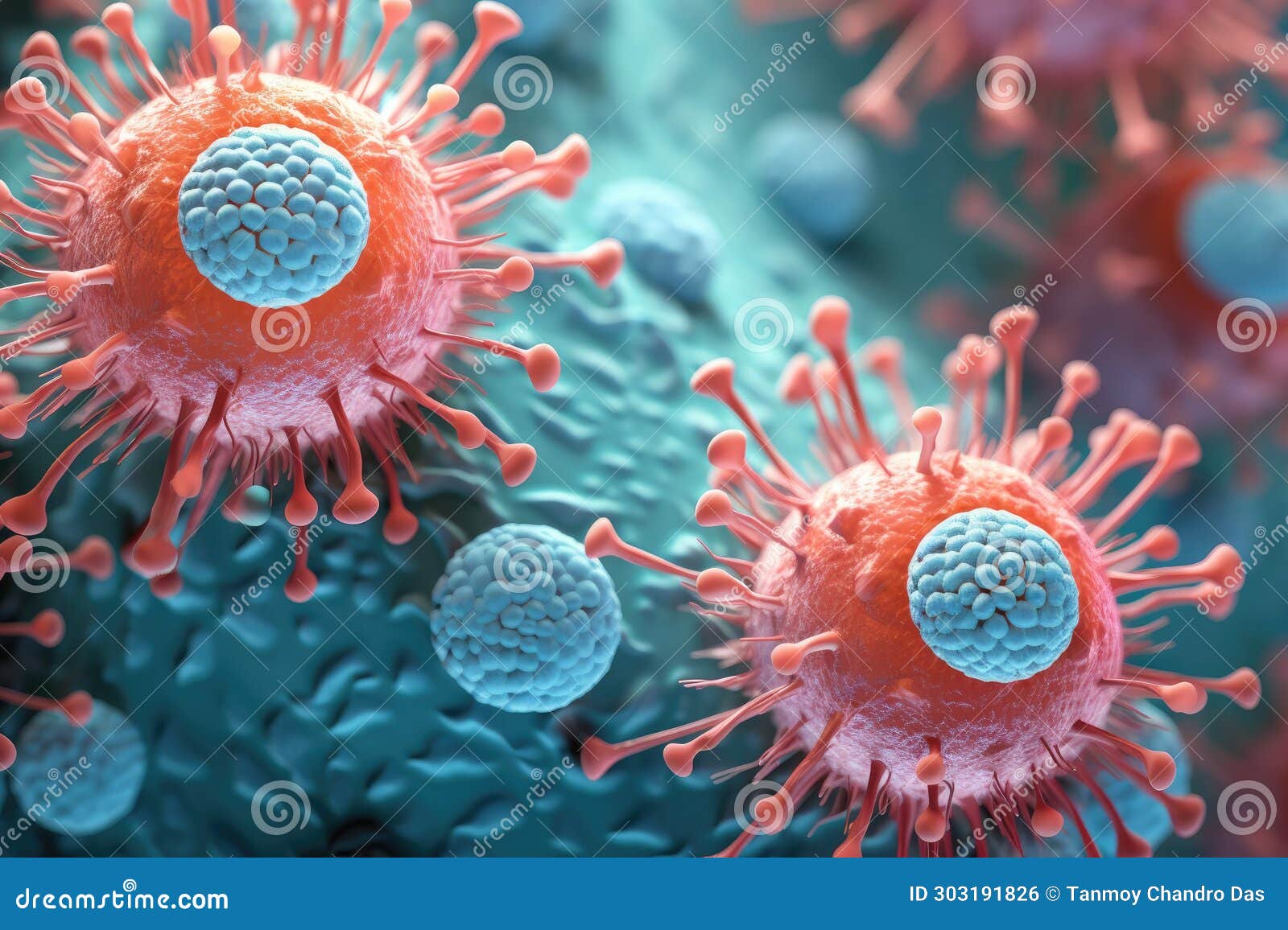 Various Cell 3D Illustration a 3D Microscope View Ai Generated Stock ...