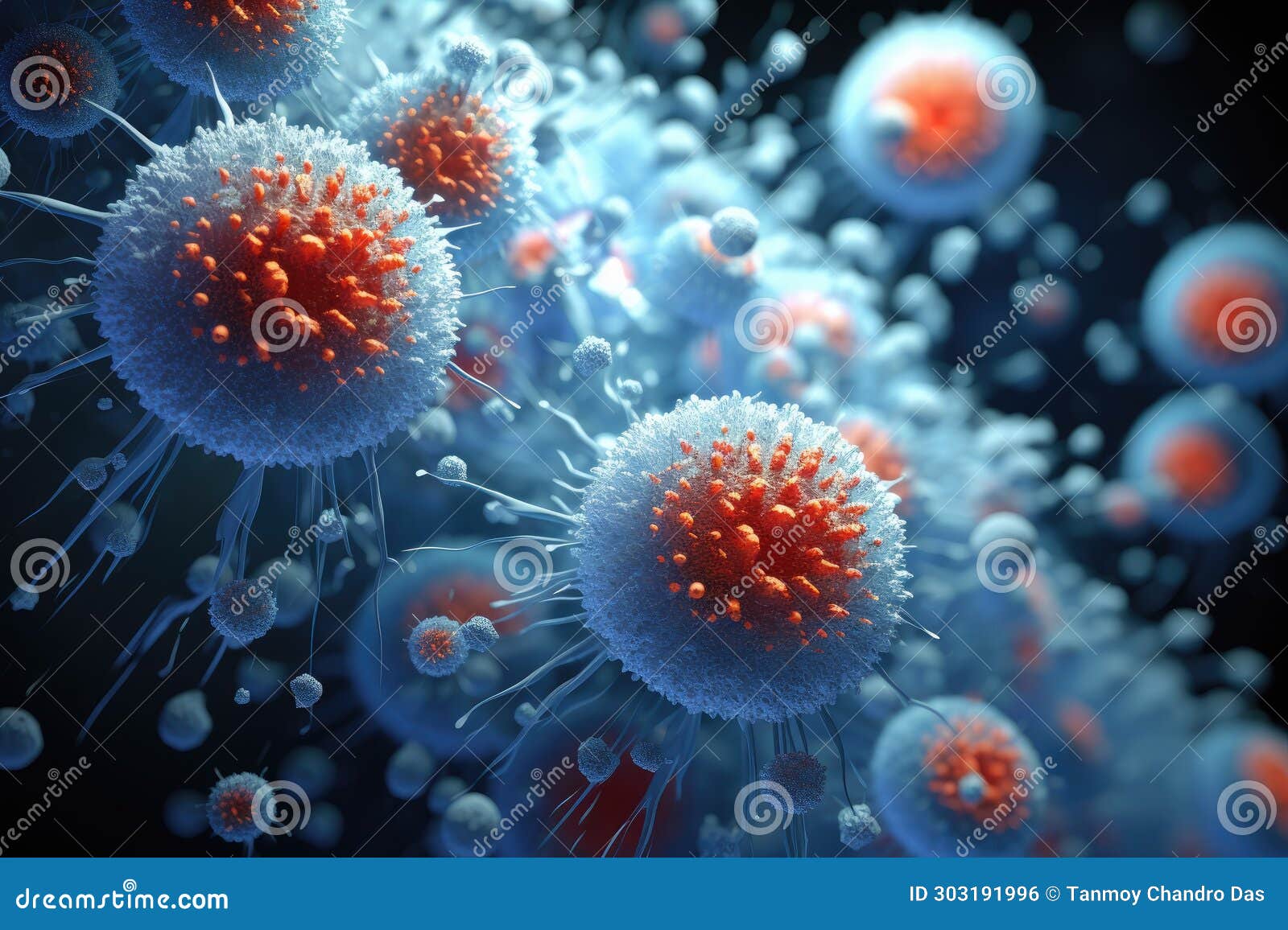 Various Cell 3D Illustration a 3D Microscope View Ai Generated Stock ...