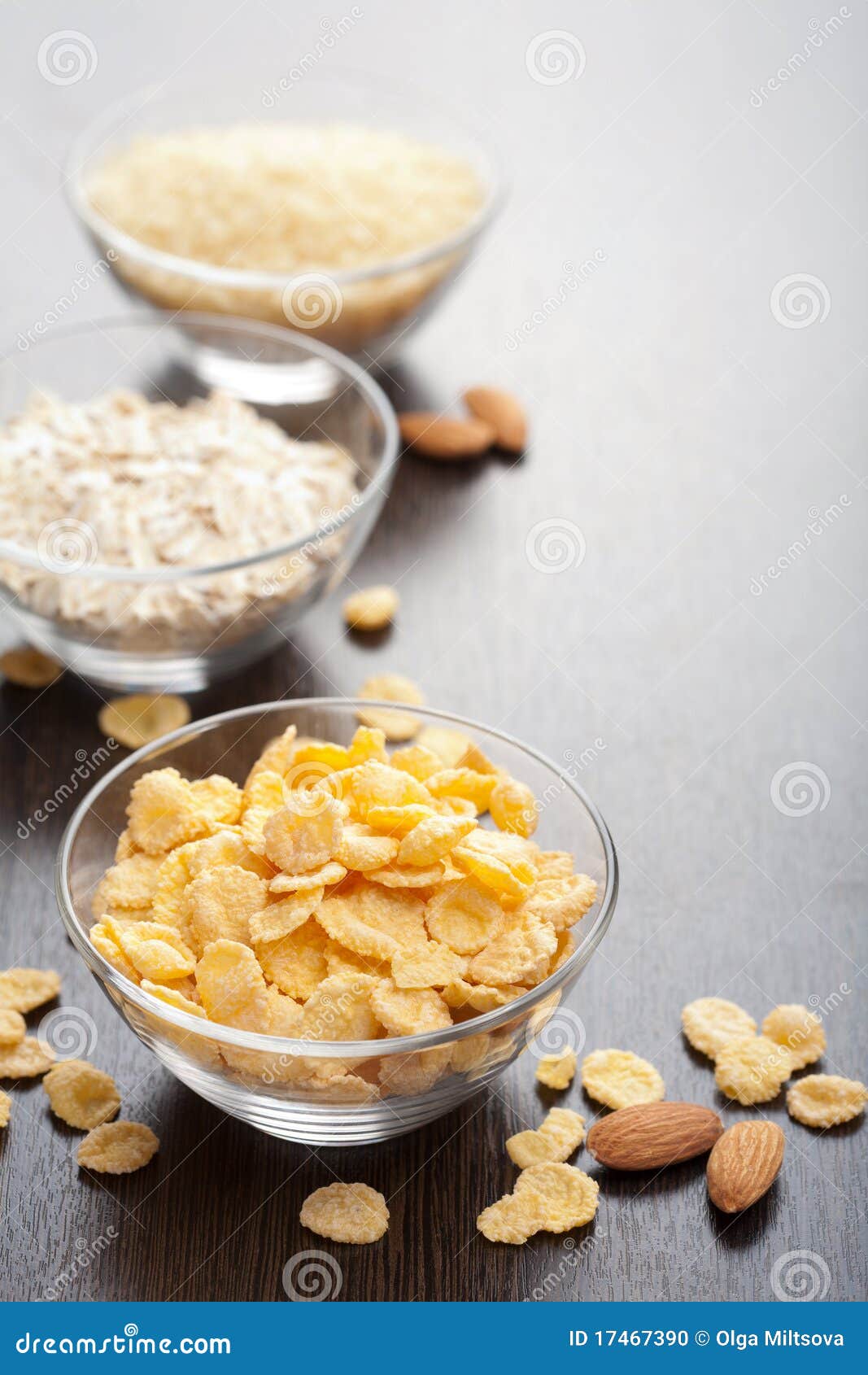 Various Cereals and Cornflakes Stock Photo - Image of organic, fruit ...