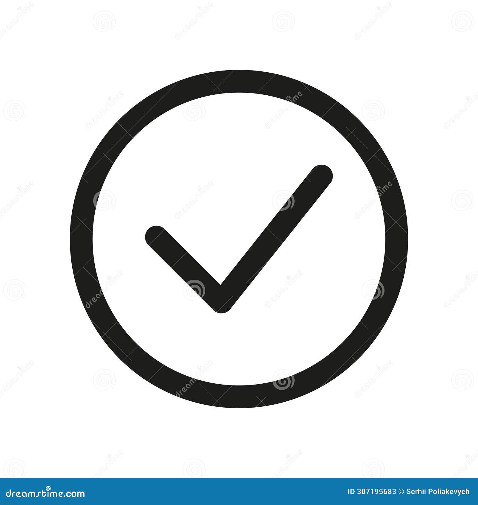 Various Check Marks in Different Shapes on White Background Stock ...