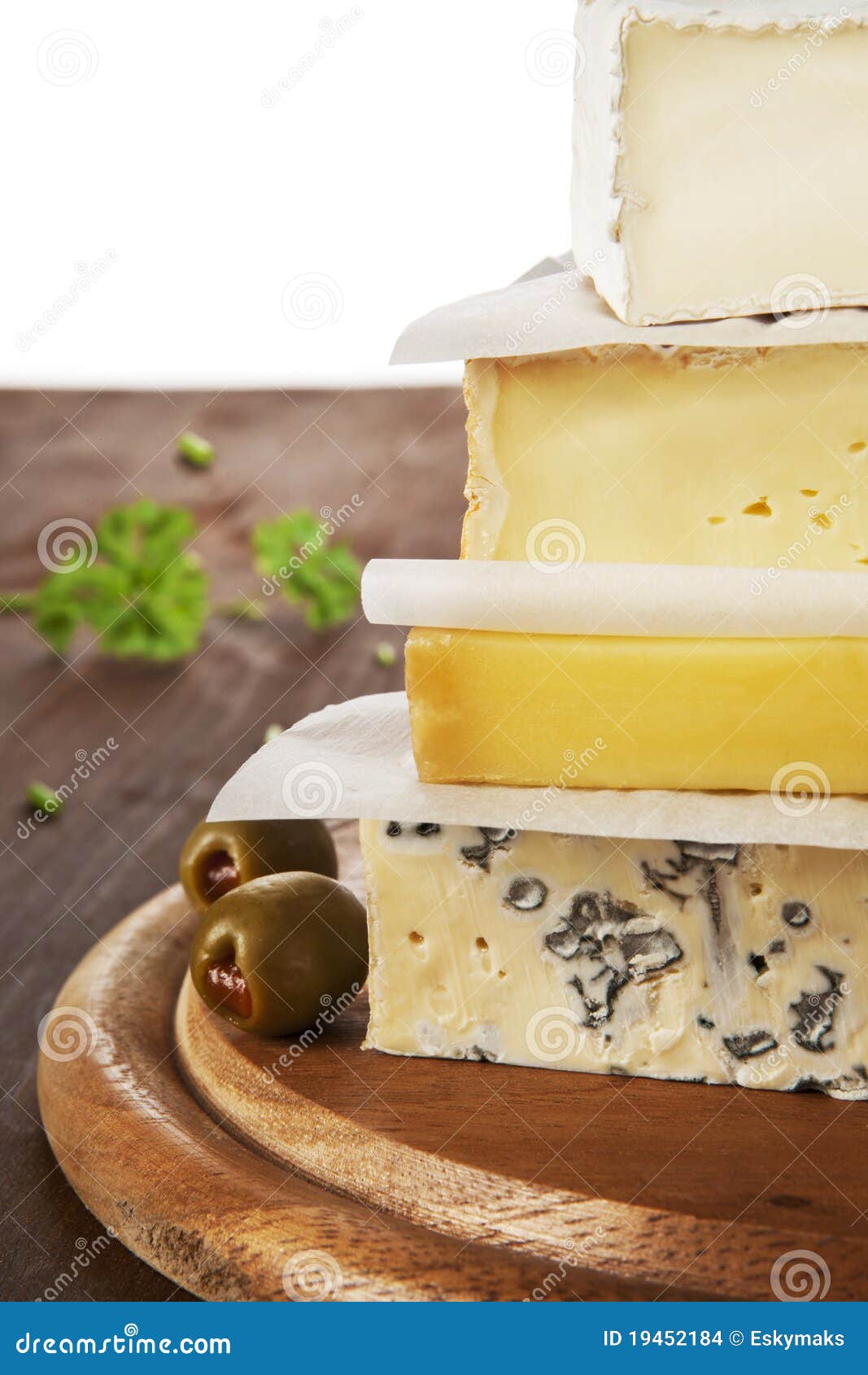 Various cheese pieces. stock photo. Image of healthy - 19452184