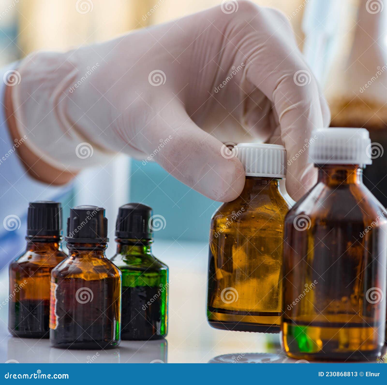 Various Chemical Solutions in the Lab Stock Image - Image of medicine ...