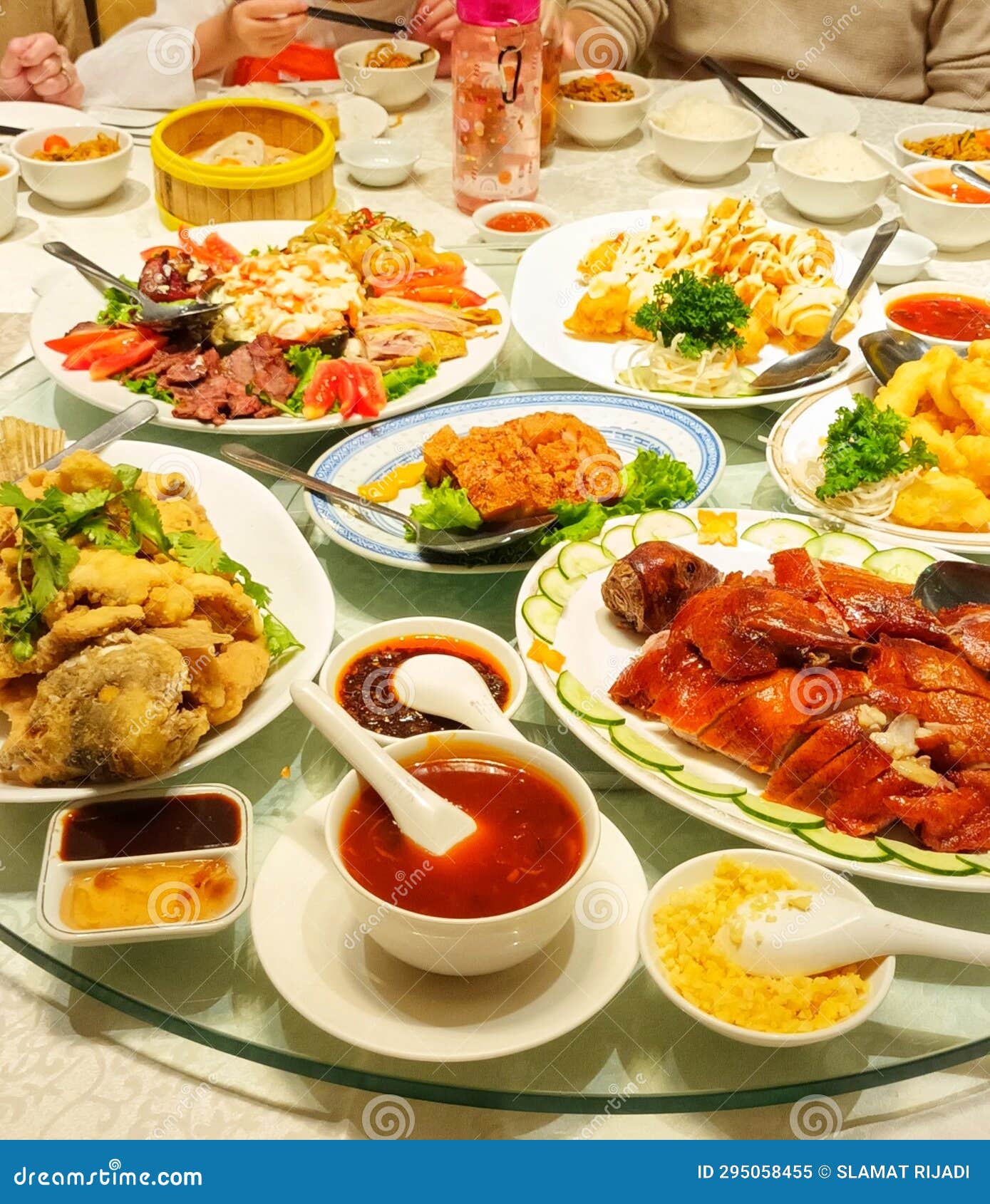 Various Chinese Food on the Dining Table Stock Image - Image of dining ...