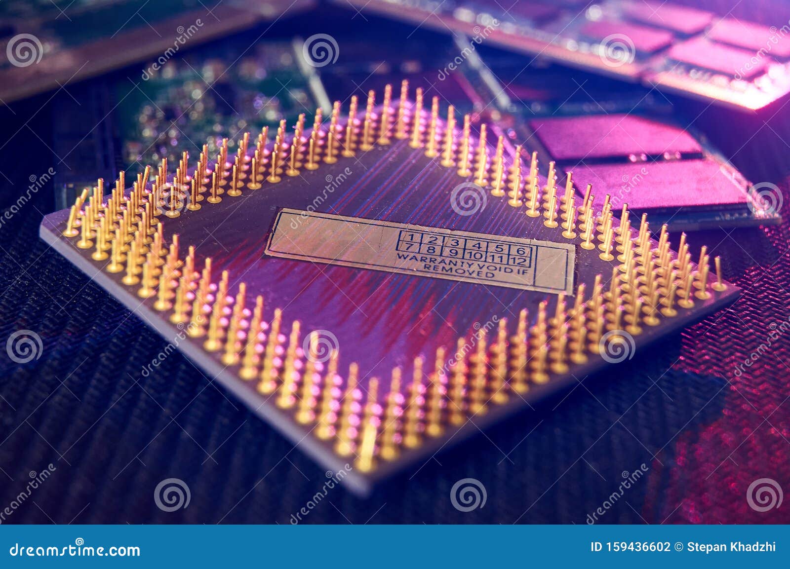 Various Chips, Digital Boards. Components of Technical Devices in ...