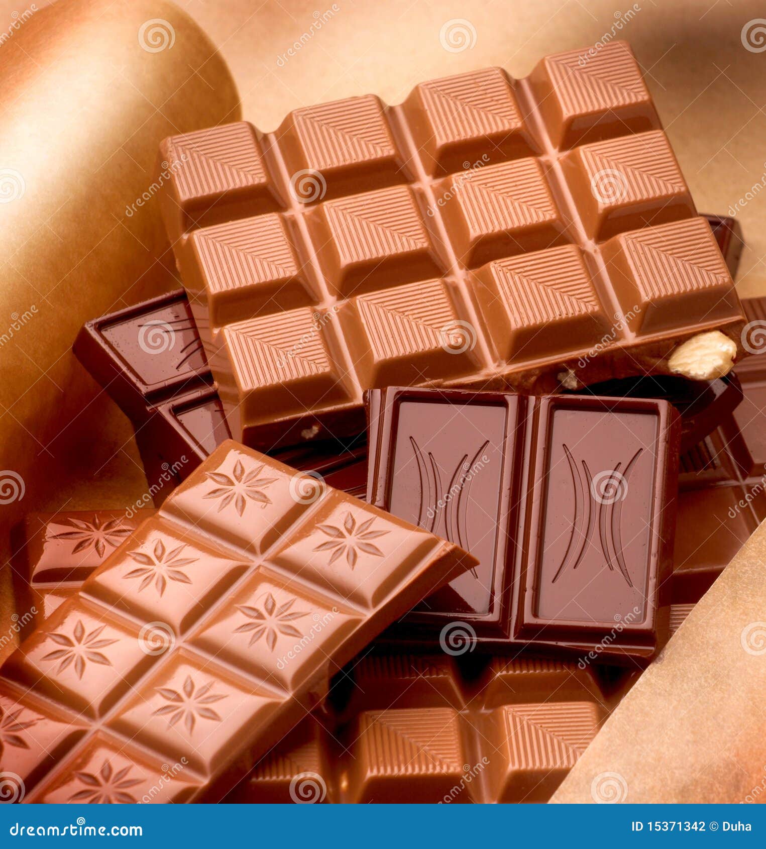 Various chocolate bars stock photo. Image of black, background - 15371342