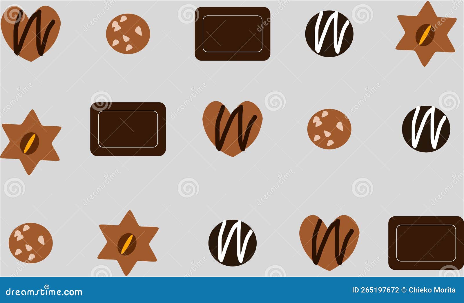 Various Chocolate Patterns Vector Illustration | CartoonDealer.com ...