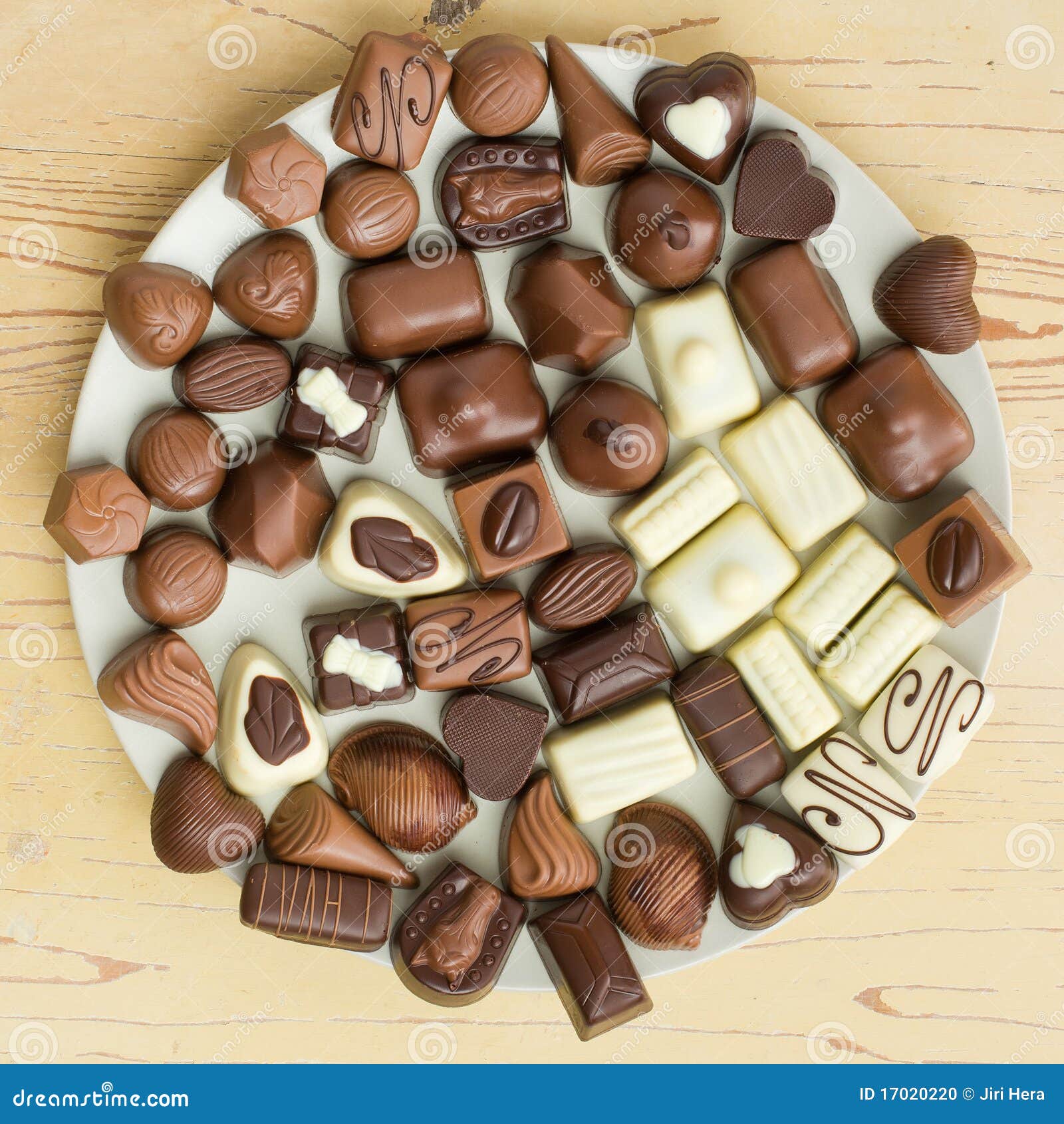 Various chocolate pralines stock photo. Image of love - 17020220