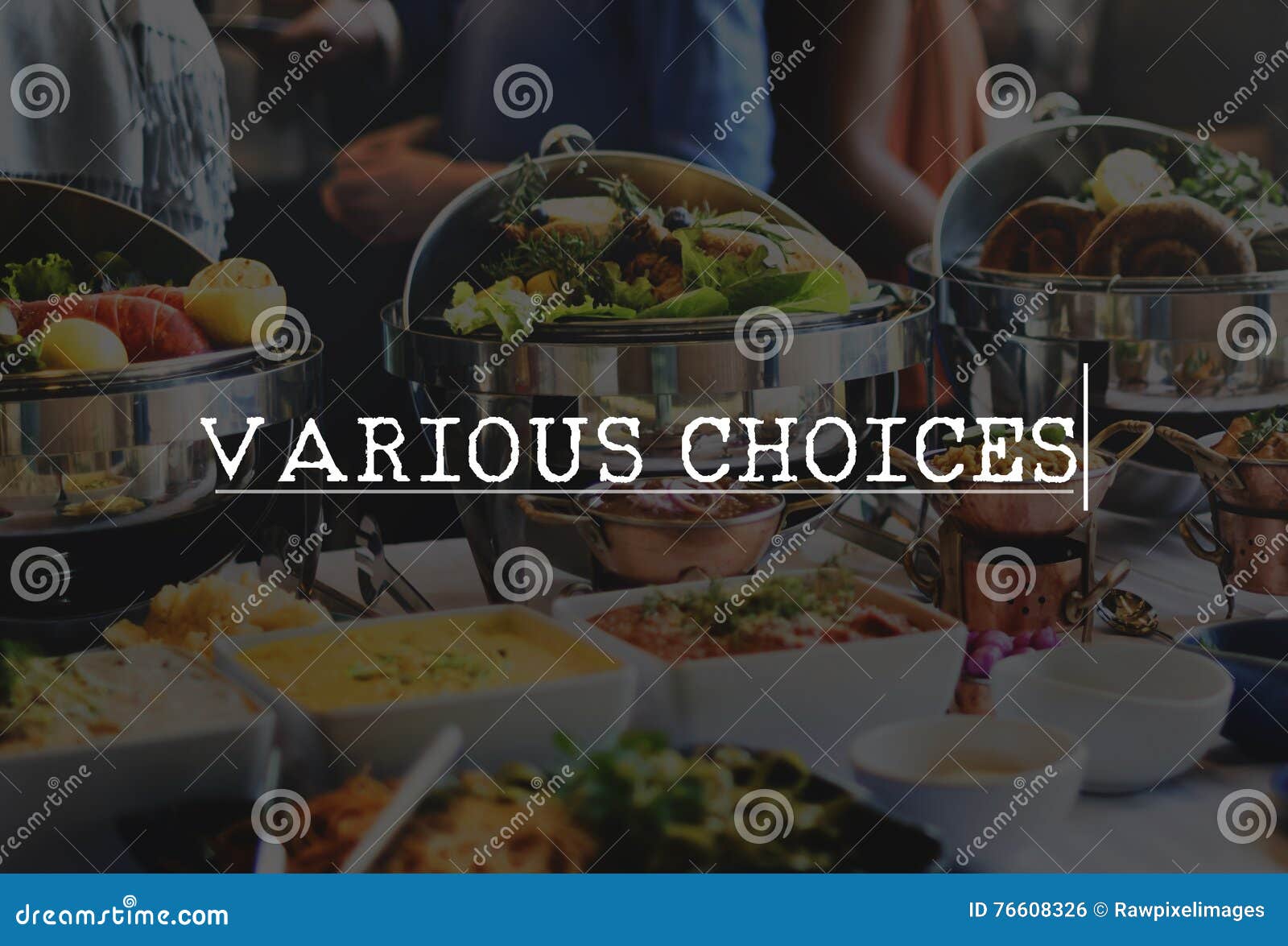 Various Choices Food Buffet Party Gourmet Concept Stock Photo - Image ...