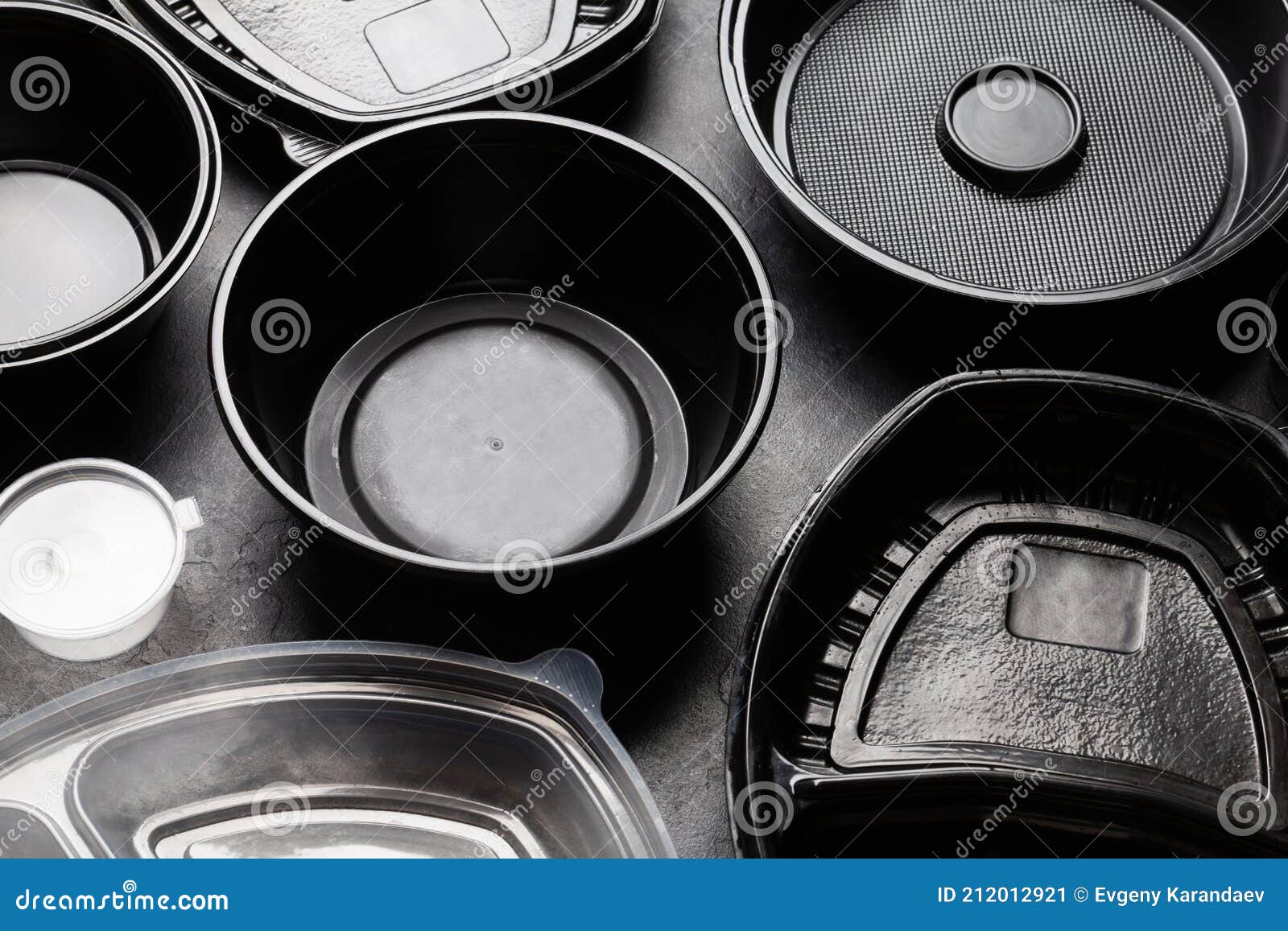 Various Clean Plastic Containers Stock Image - Image of lunch, dish ...