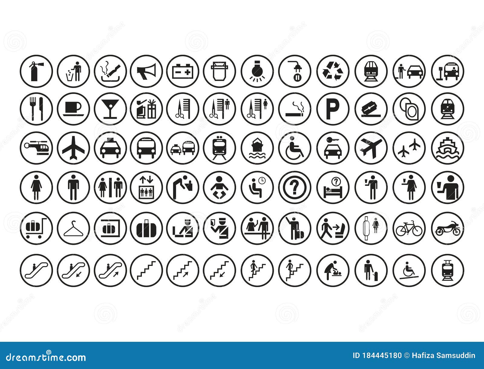 Various Collection of Signage. Vector Illustration Decorative ...