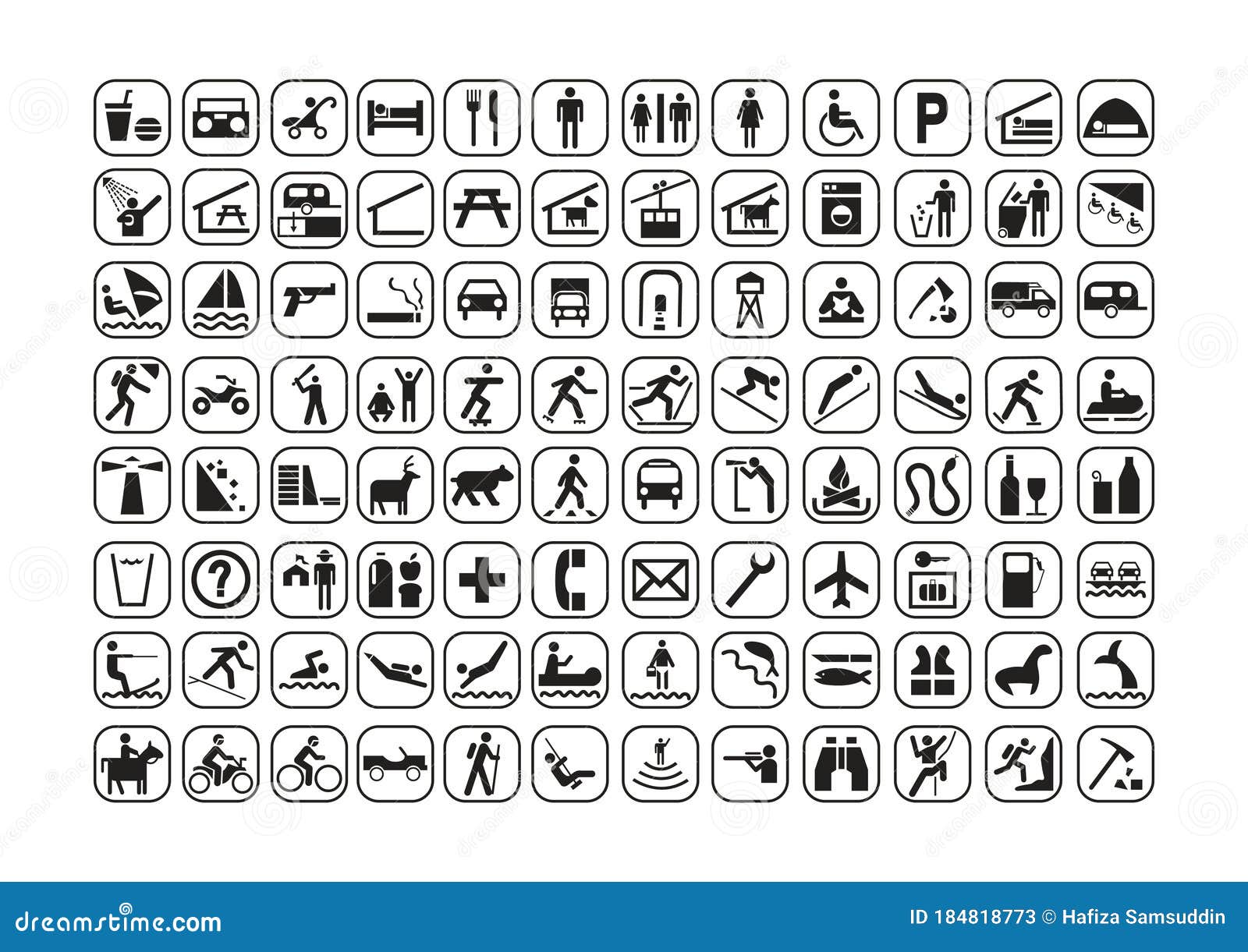 Various Collection of Signage. Vector Illustration Decorative ...