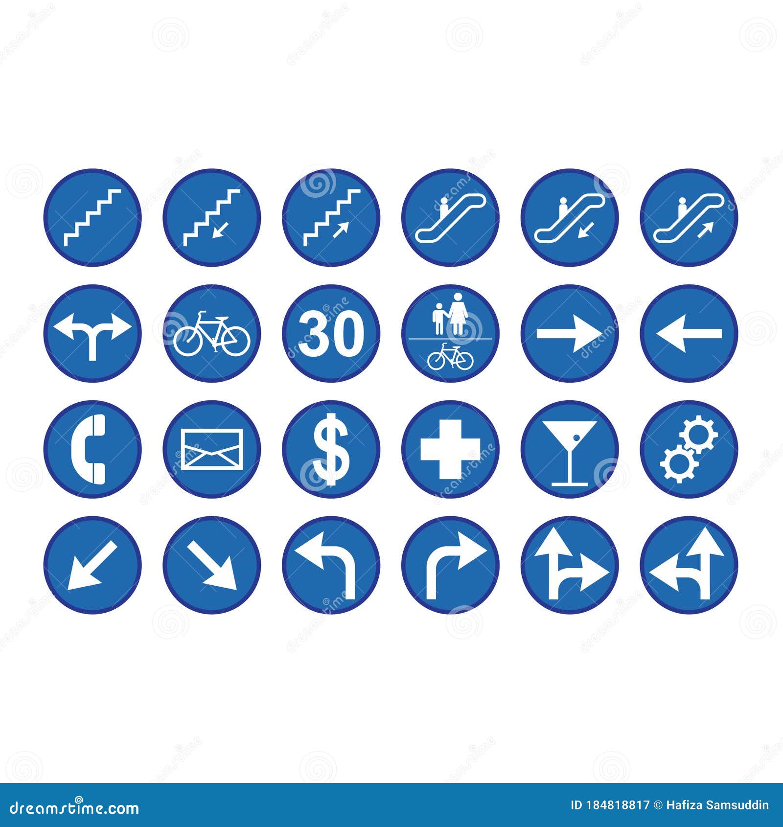 Various Collection of Signage. Vector Illustration Decorative ...