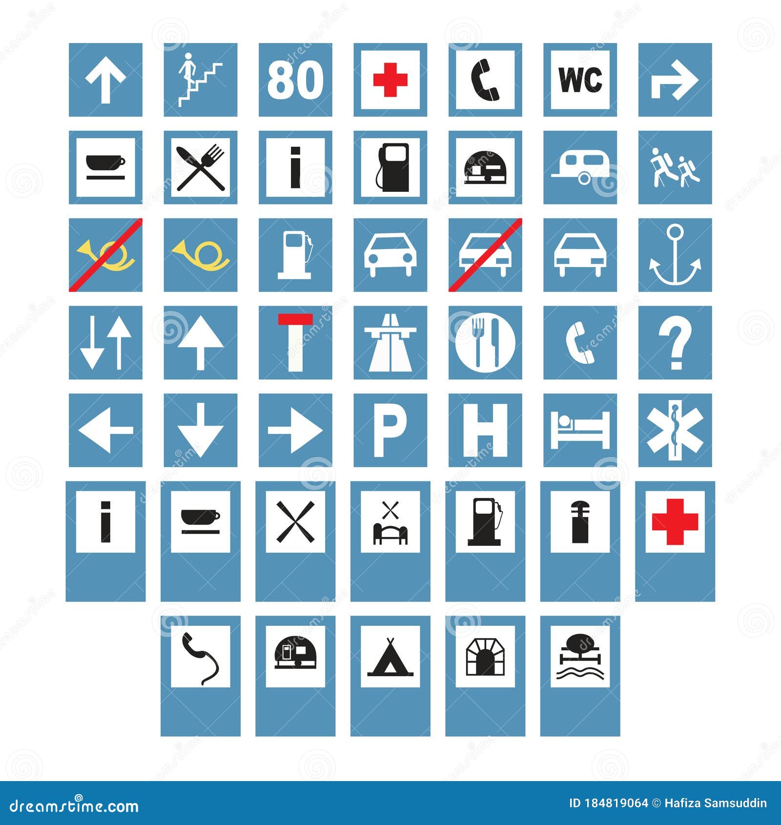 Various Collection of Signage. Vector Illustration Decorative ...