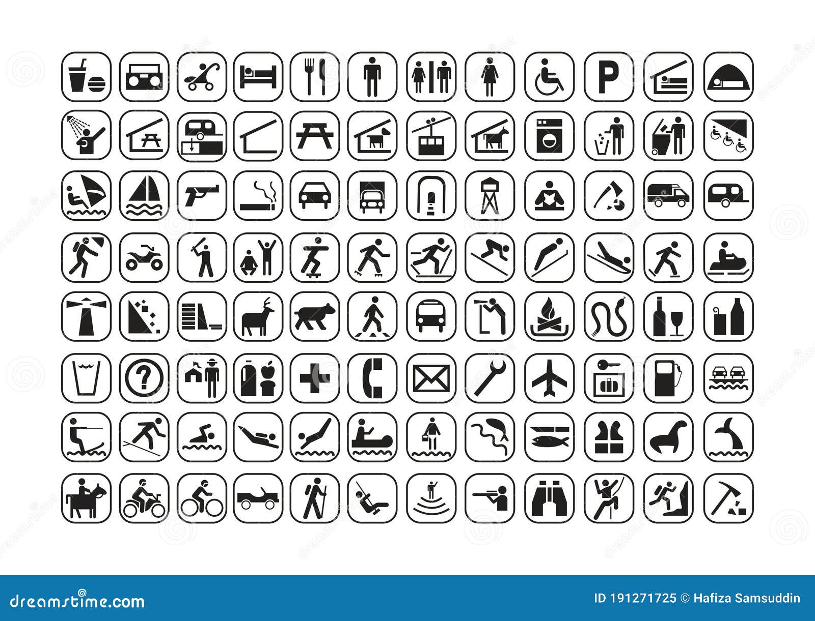 Various Collection of Signage. Vector Illustration Decorative Design ...