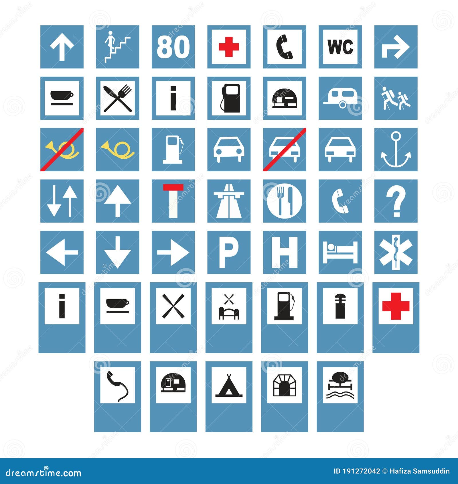 Various Collection of Signage. Vector Illustration Decorative Design ...