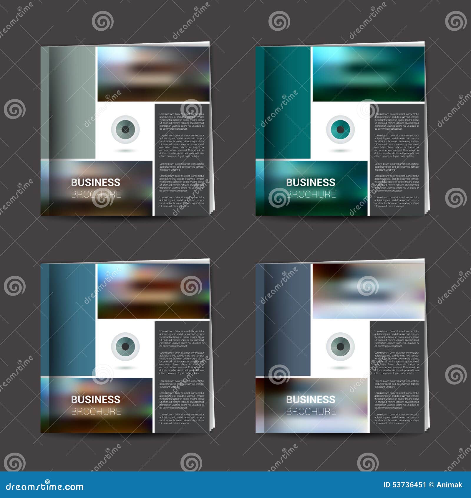 Various Color Brochure, Report Layout Template. Stock Vector ...