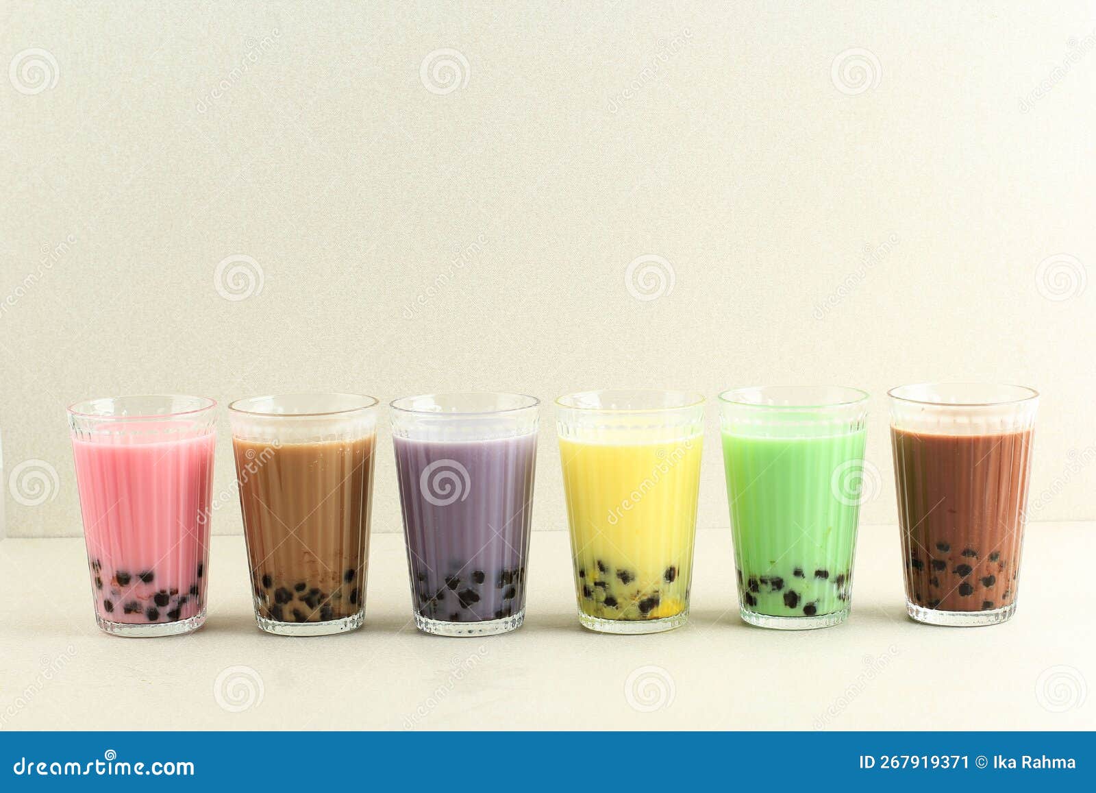 Various Color Bubble Boba Tea Drink Stock Image - Image of sorts ...